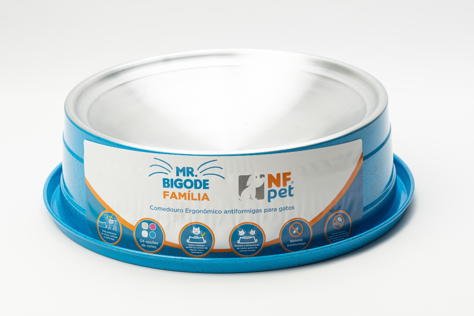 Comedouro NF Pet Antiformiga MR. Bigode Familia Junior 700ml - Pet Here