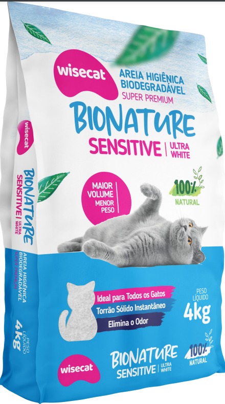 Areia Higiênica Wisecat Bionature Sensitive - Pet Here