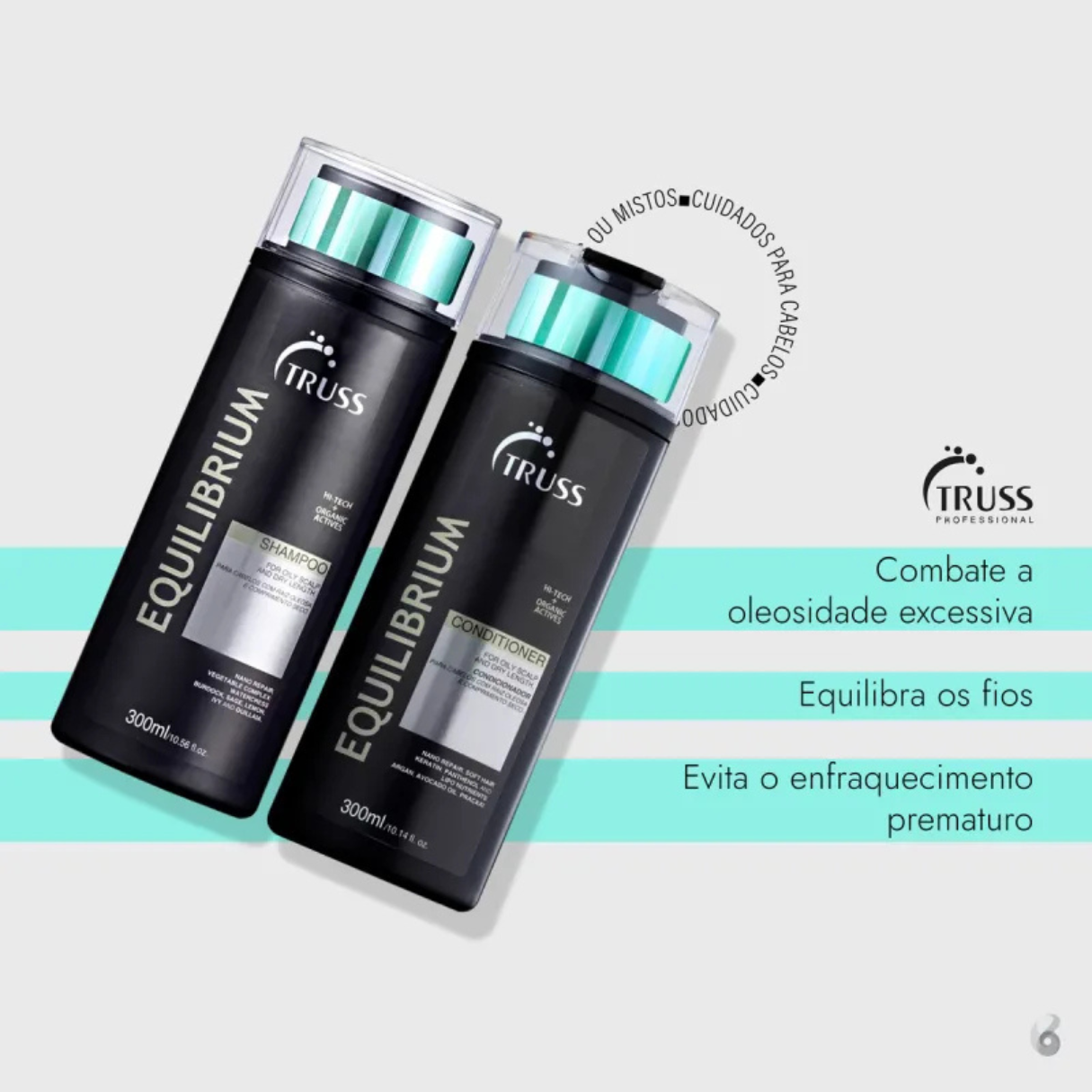TRUSS SHAMPOO EQUILIBRIUM + TRUSS CONDICIONADOR EQUILIBRIUM + TRUSS ...