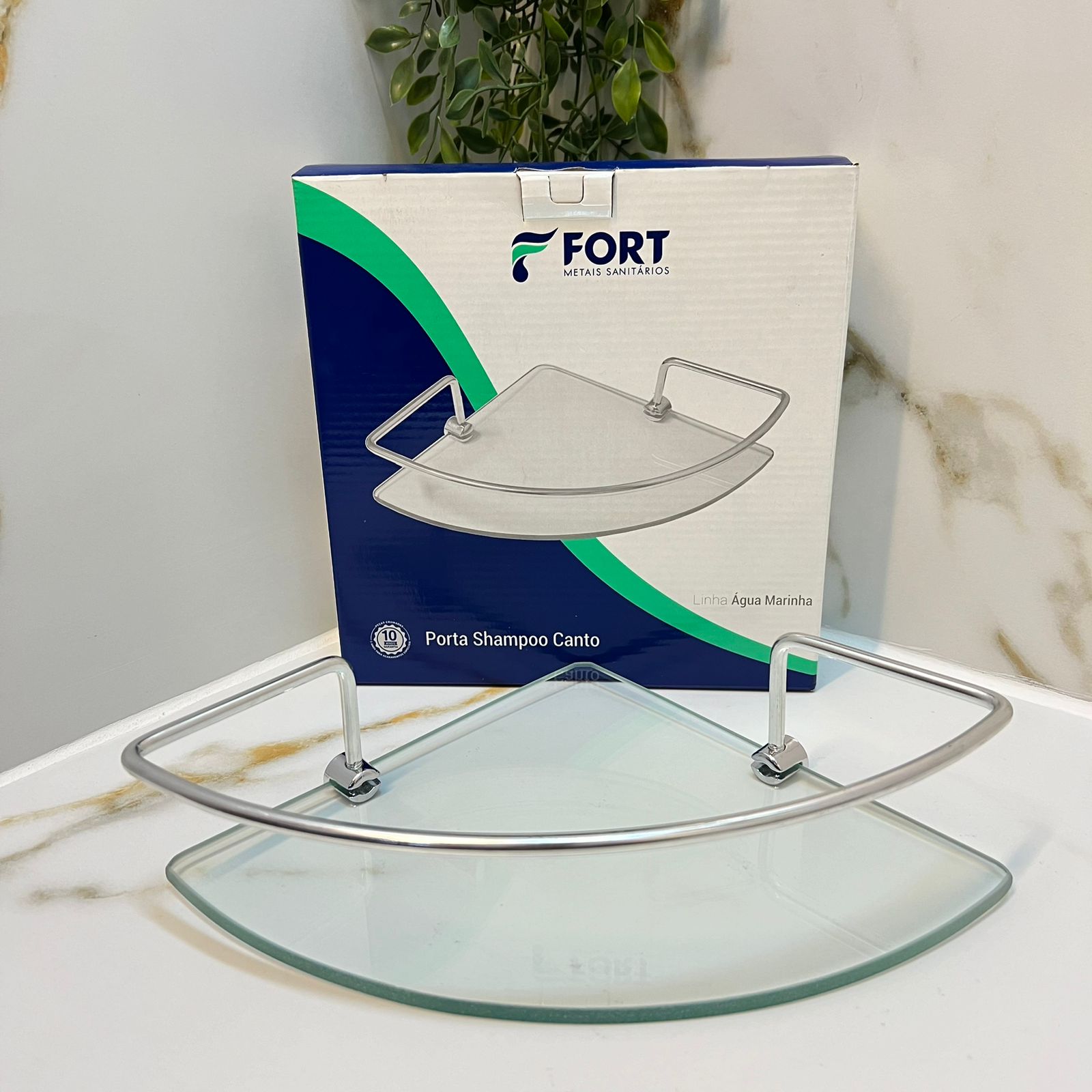 Prateleira Porta Shampoo De Canto Vidro Cromado Fort Metais - Atos Casa ...