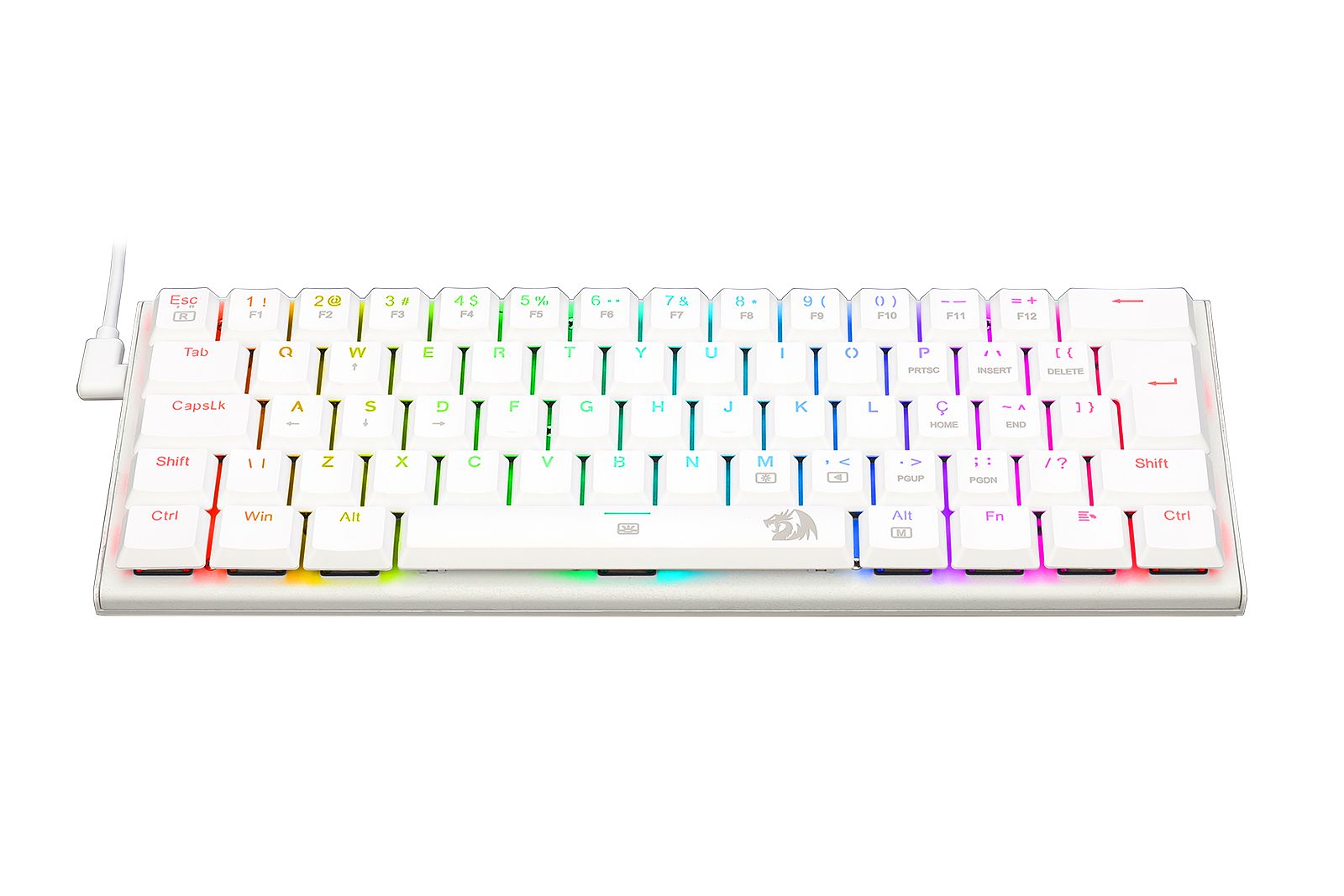 Teclado Mecânico Gamer Redragon Anivia RGB, Switch Marrom, Branco ...