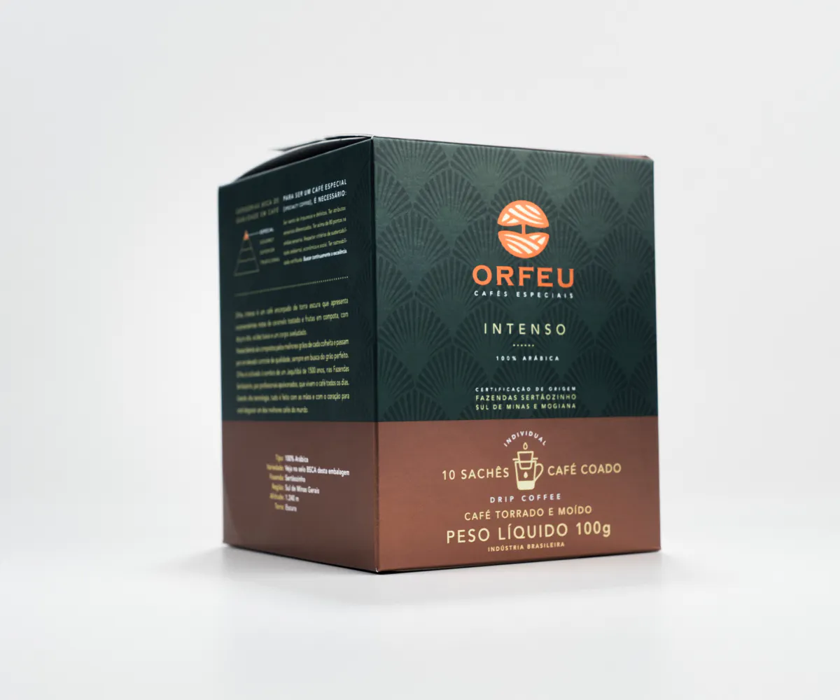 Café Orfeu Drip Coffee Intenso 100% Arábica - 10 Sachês - Locafé