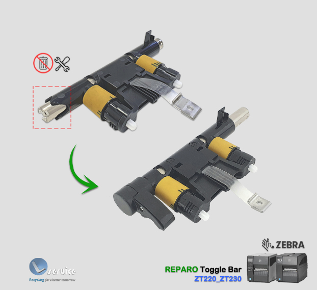 Kit Toggle Bar Zebra ZT220, ZT230, ZT231 - Lservice peças e impressoras.
