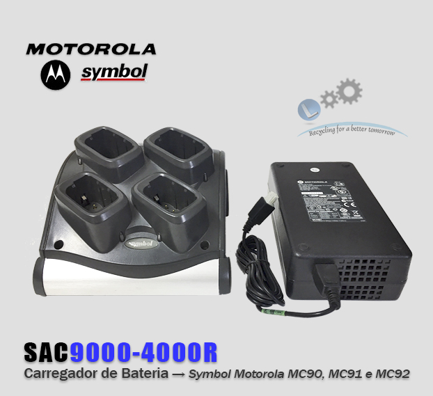 Carregador de 4 Baterias MC9190, MC92 (+Fonte ) - Lservice peças e ...