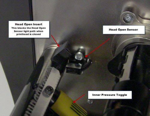 Head Open Sensor Zebra ZT400 Series - Lservice peças e impressoras.