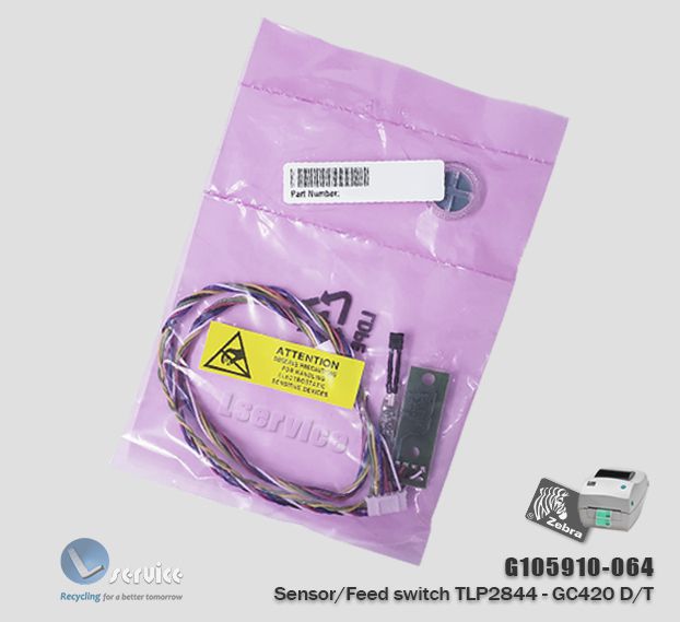 Feed switch w/ sensor Zebra TLP2844, GC420 D/T - Lservice peças e ...