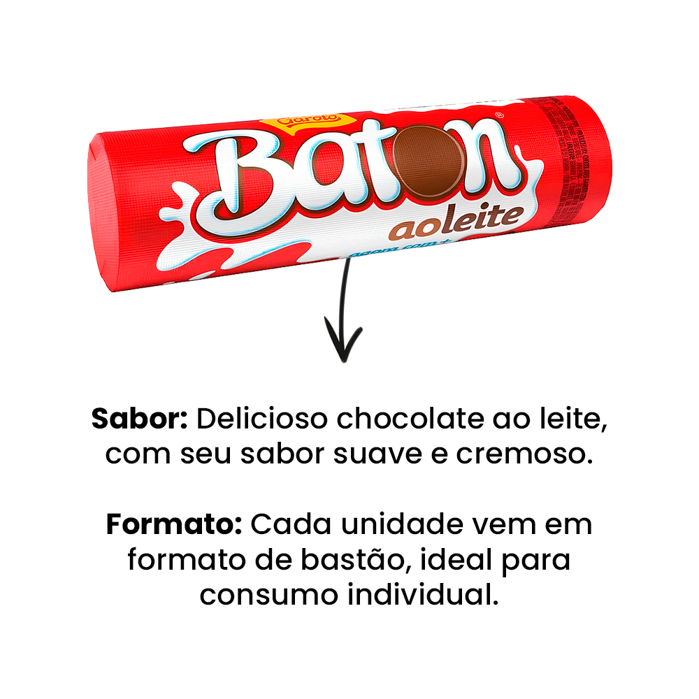 Chocolate Baton Garoto Ao Leite Display com 30Un 16g - Distribuidora ...