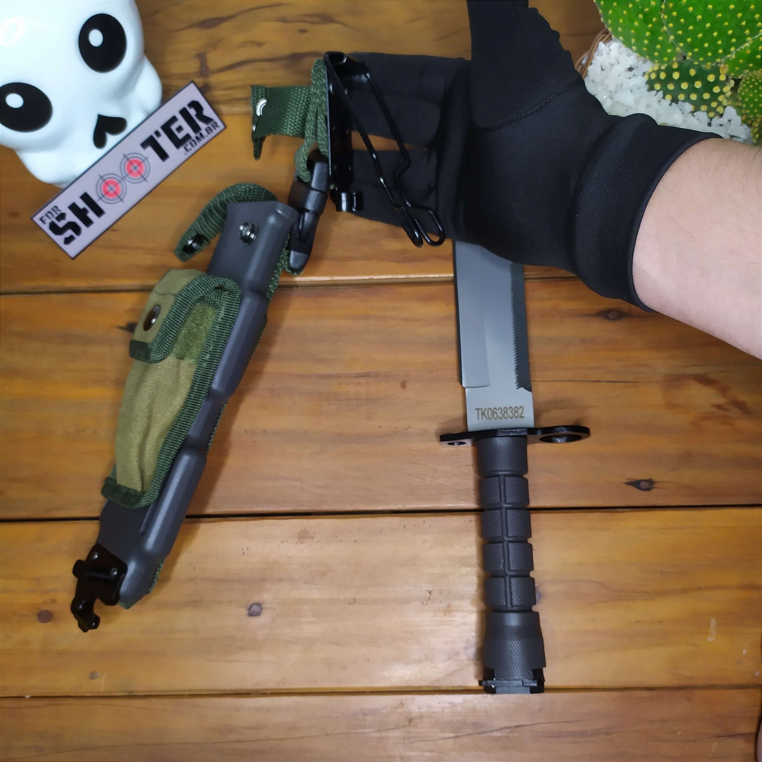 Faca de Combate Baioneta M9 aço 440 Stainless - FORSHOOTER - Militar e ...