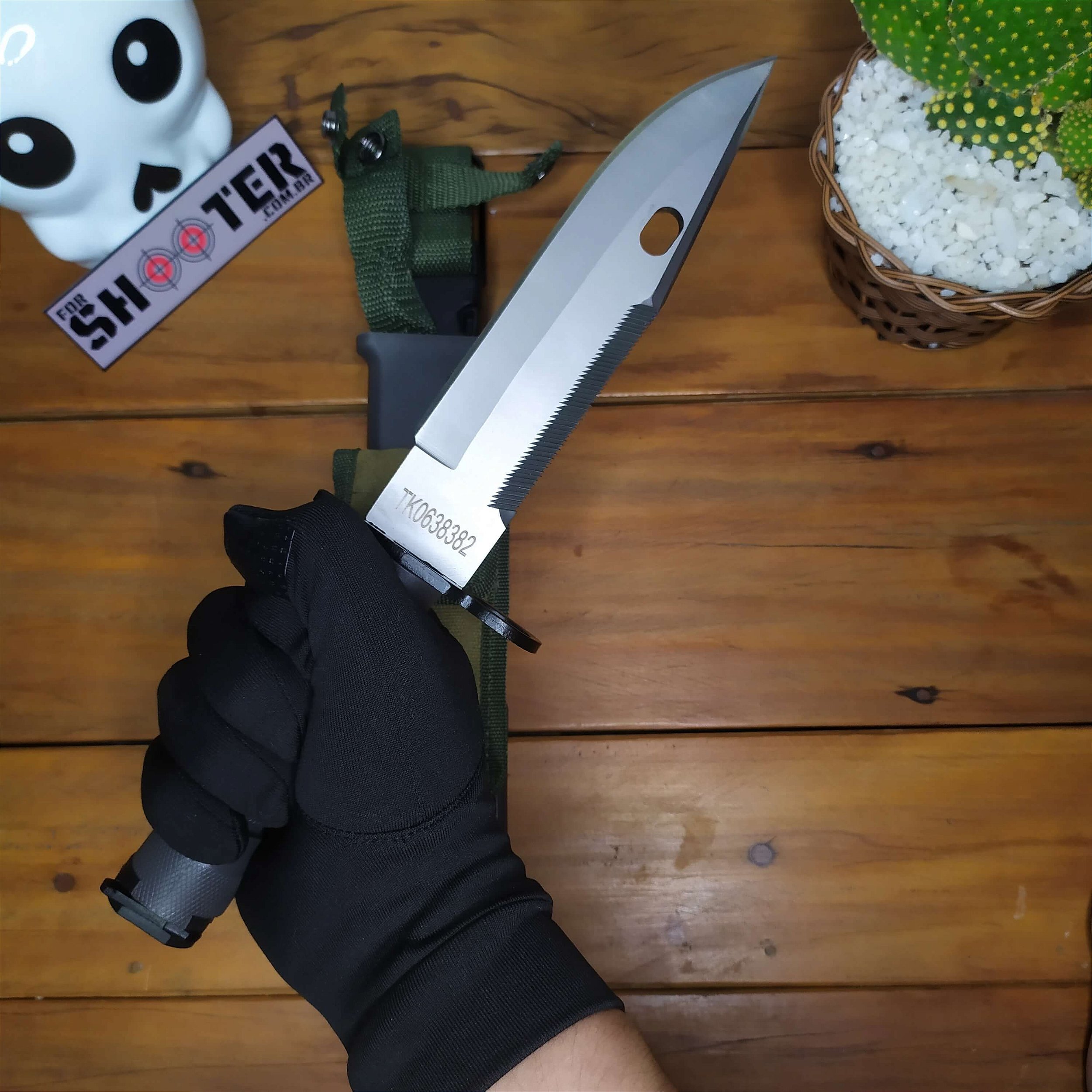 Faca de Combate Baioneta M9 aço 440 Stainless - FORSHOOTER - Militar e ...