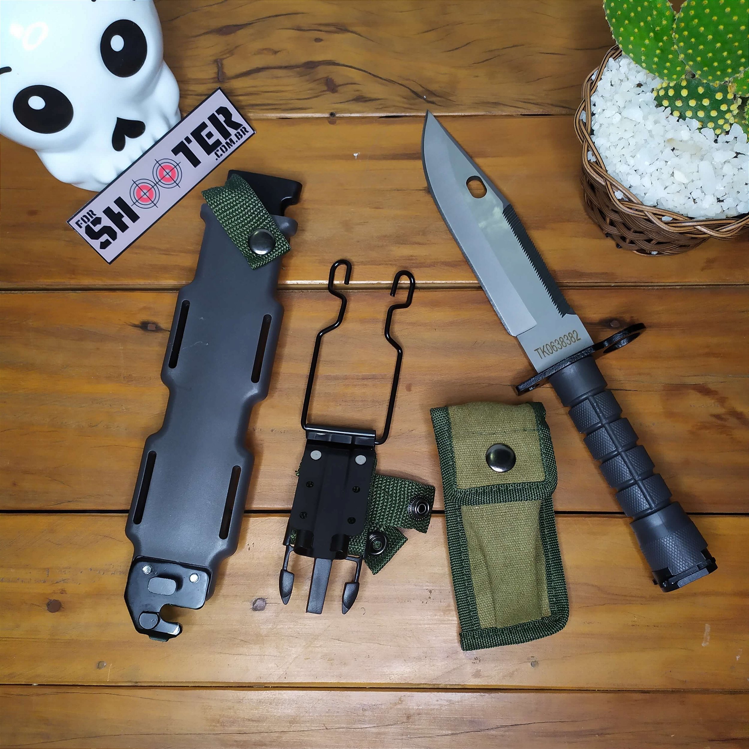 Faca de Combate Baioneta M9 aço 440 Stainless - FORSHOOTER - Militar e ...