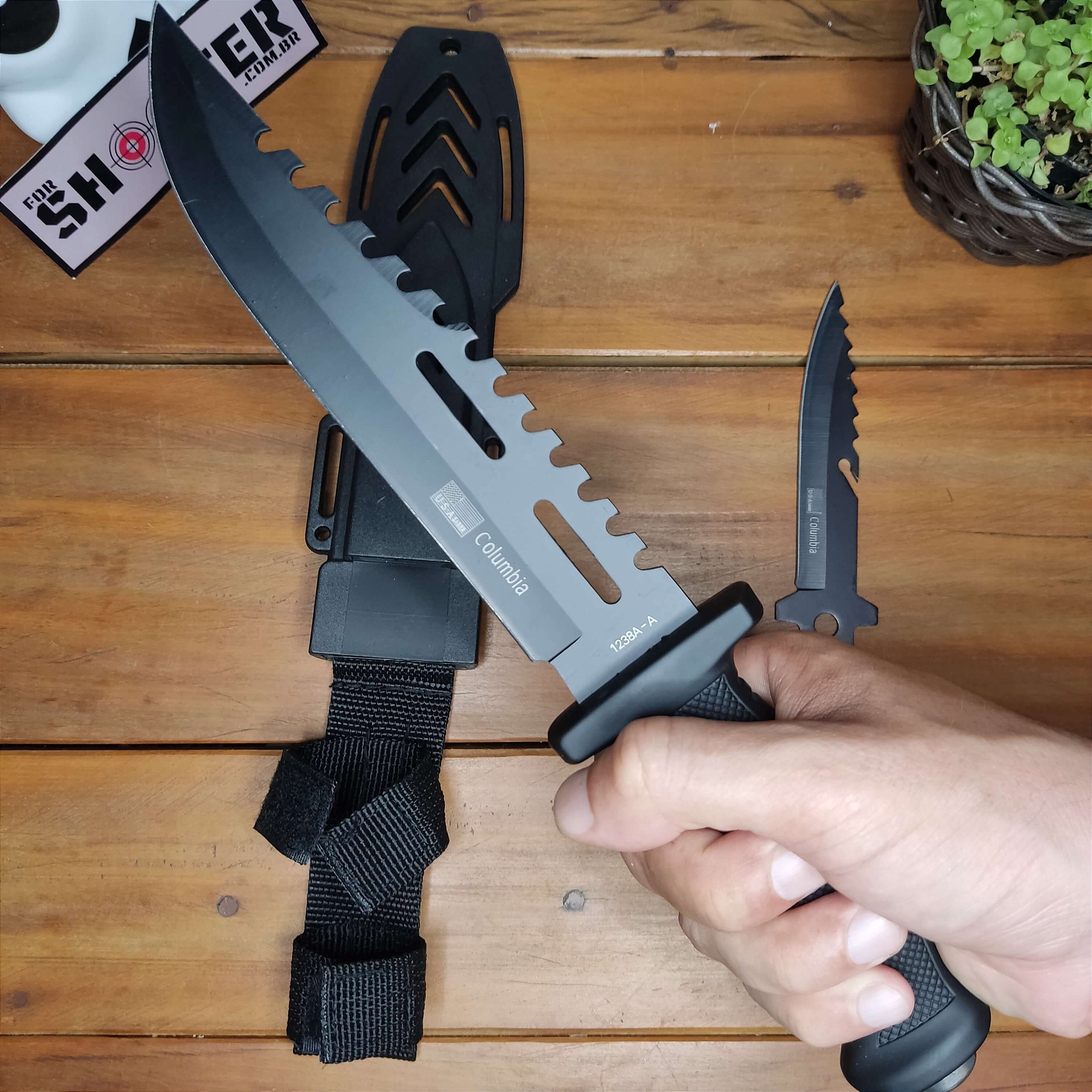 Faca e Canivete Militar Tática de Combate Columbia USA - FORSHOOTER ...