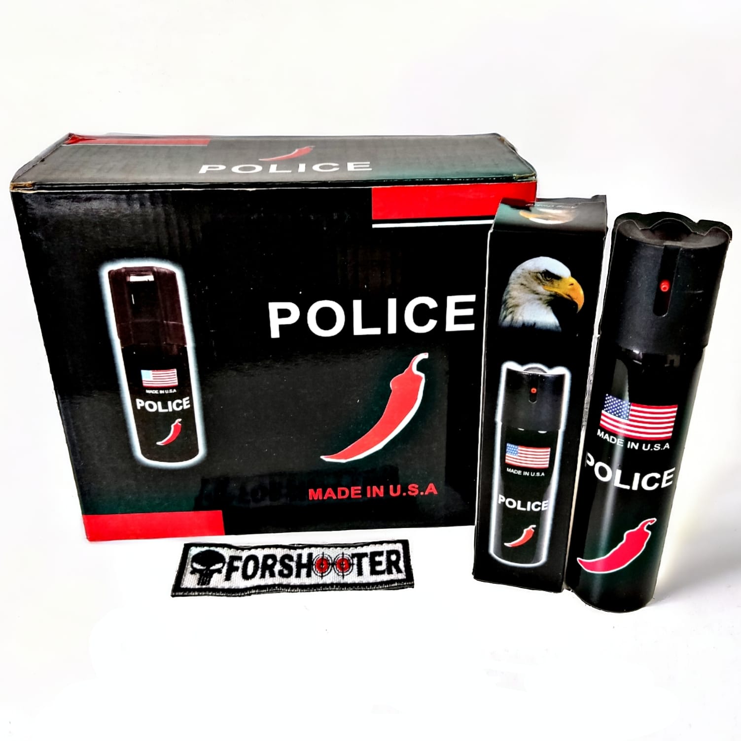 ATACADO Caixa com 10 Spray de Defesa POLICE U.S.A 110ml - FORSHOOTER ...