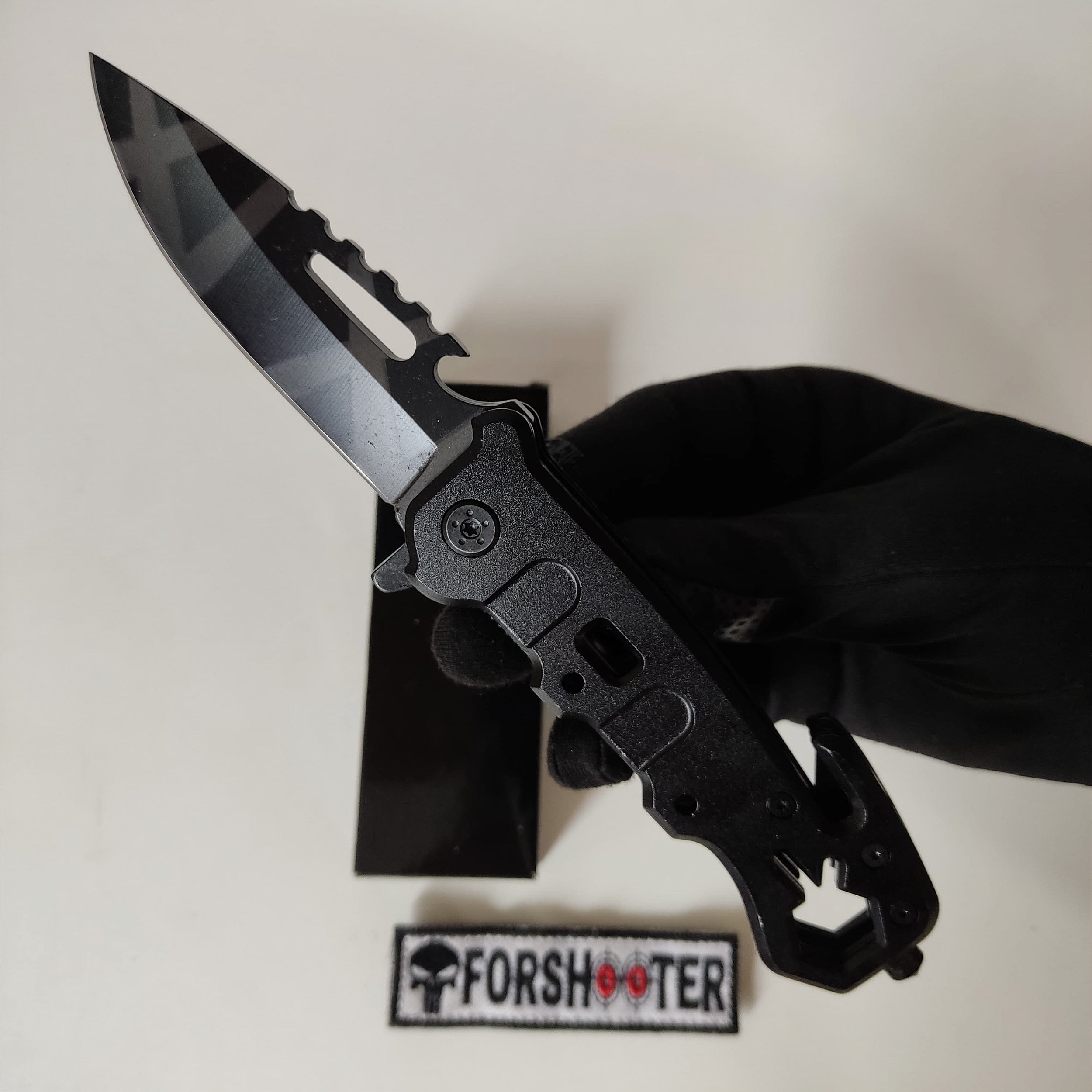 Canivete Tático Militar BLACK CAMU - FORSHOOTER - Militar e tático