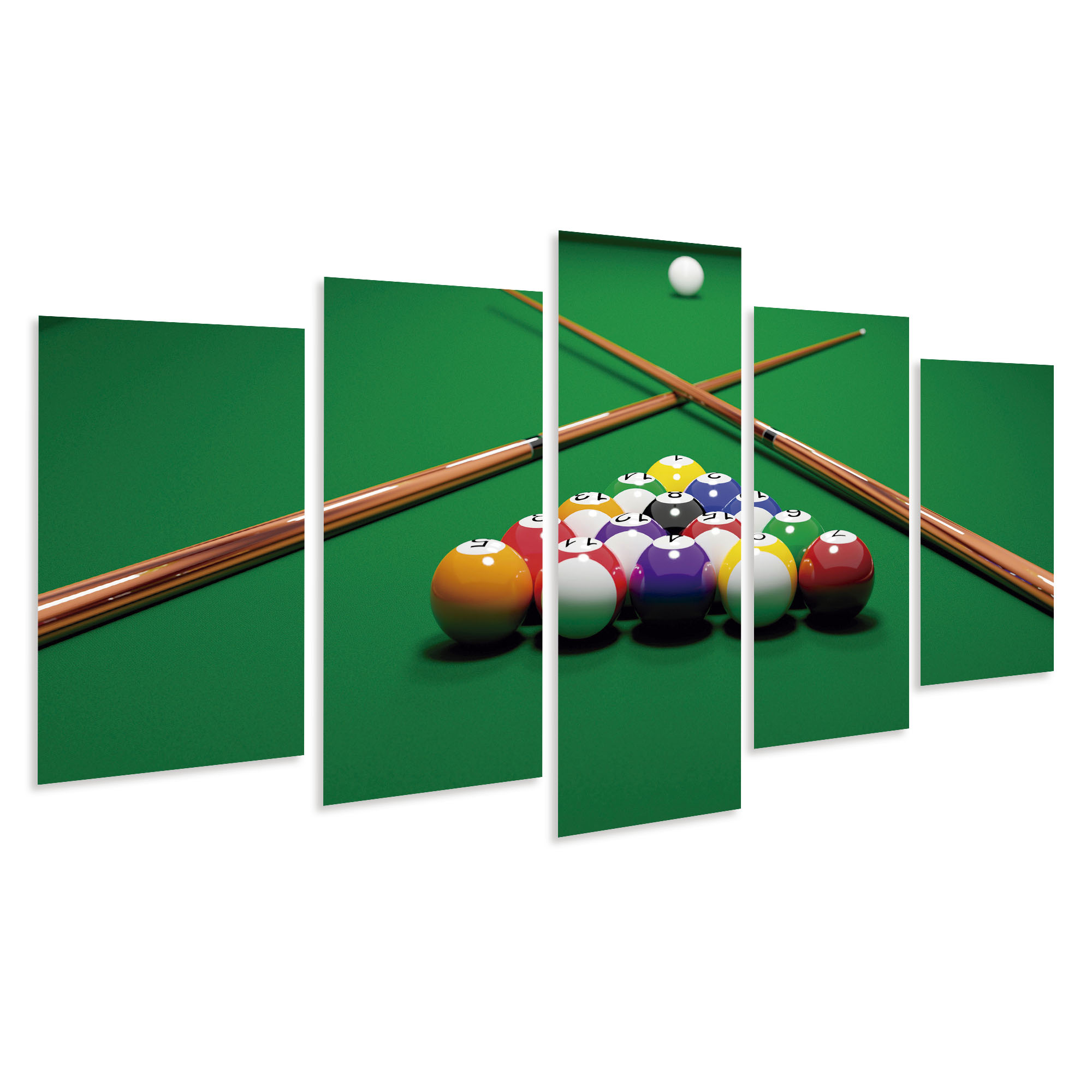 Kit Quadros Mosaico Pool Snooker Bilhar Sinuca Ball - Deliquadros