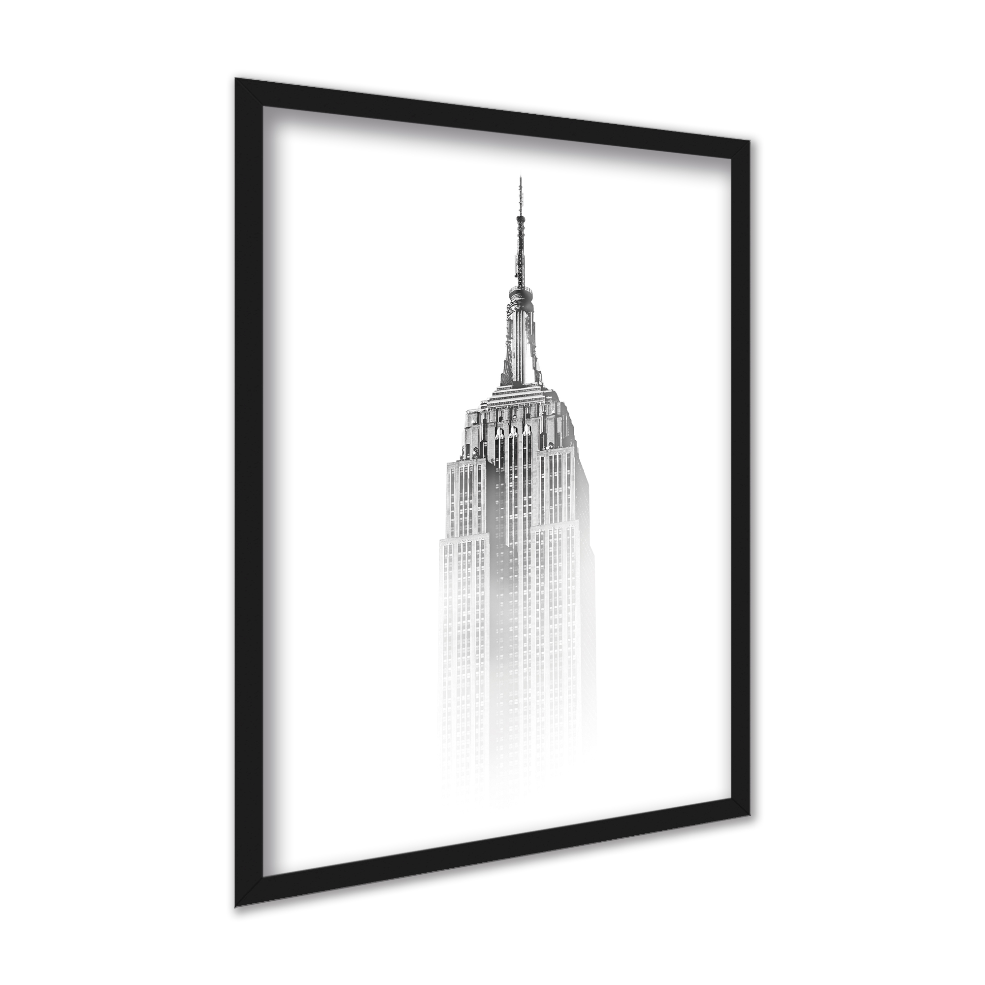 Quadro Decorativo Prédio Empire State Desvanecido - Deliquadros