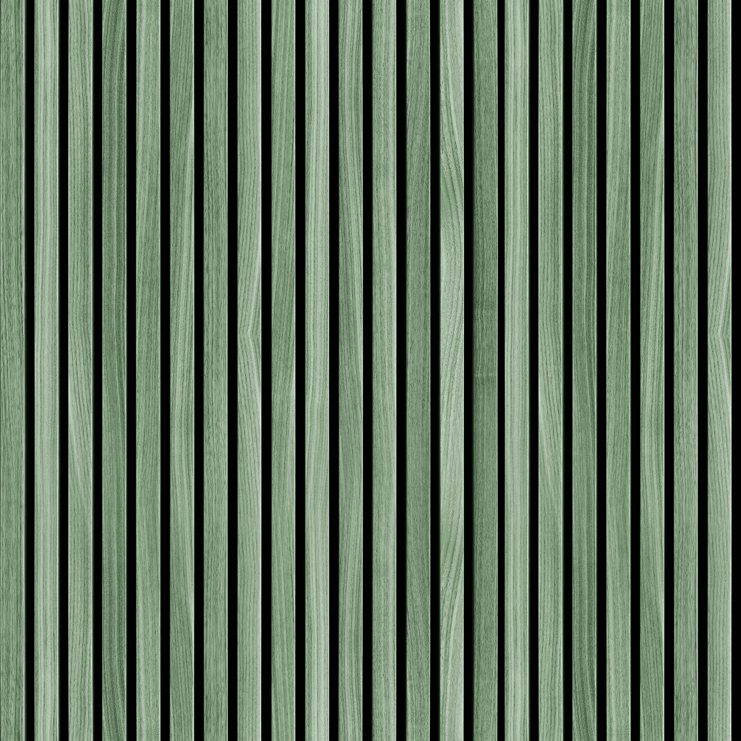 Papel de Parede Ripado Ripas Verde Jade Madeira - Deliquadros