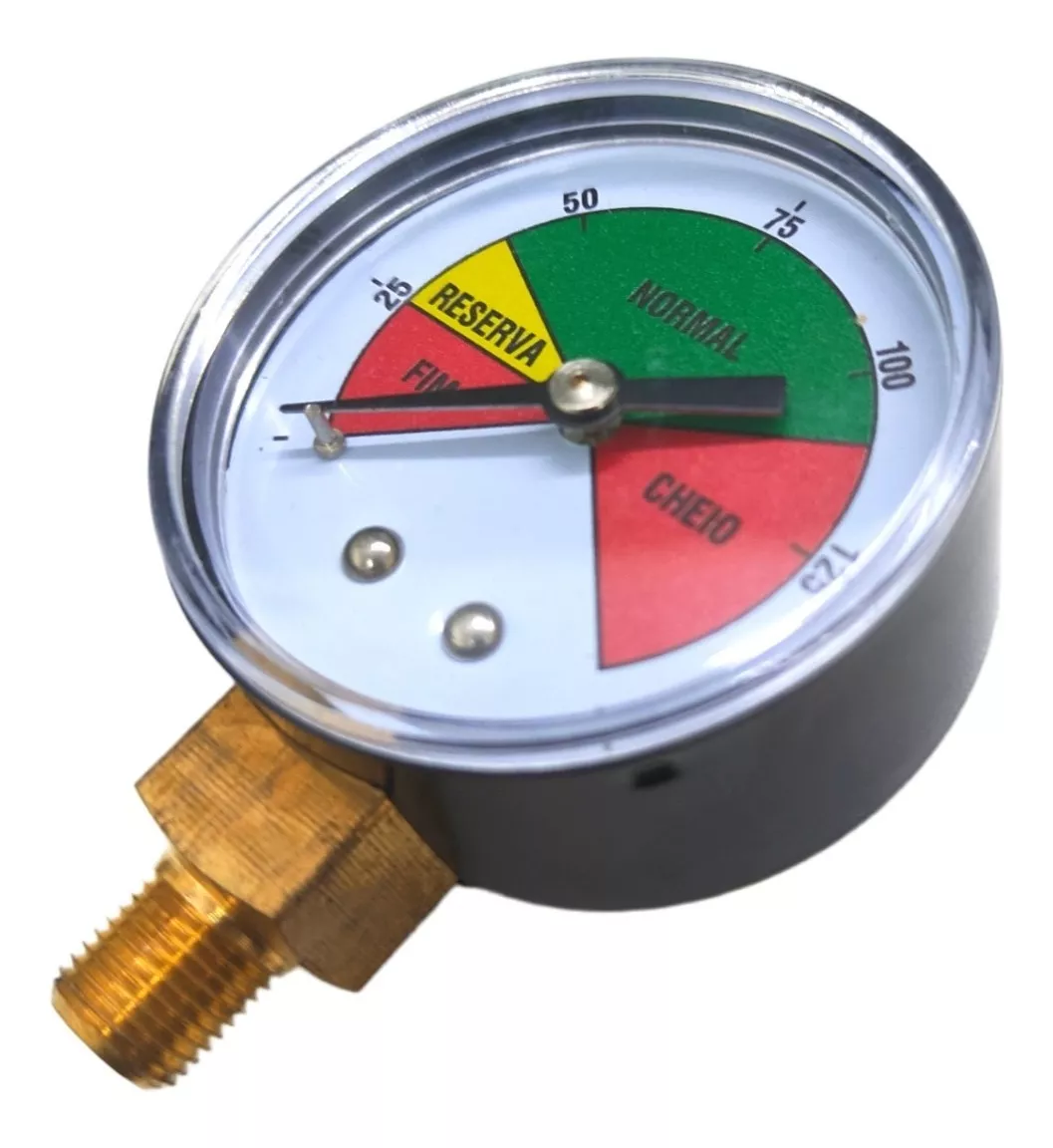 Manômetro Colorido Medidor De Pressão 150Psi Rosca 1/8 Npt Energia Sol ...