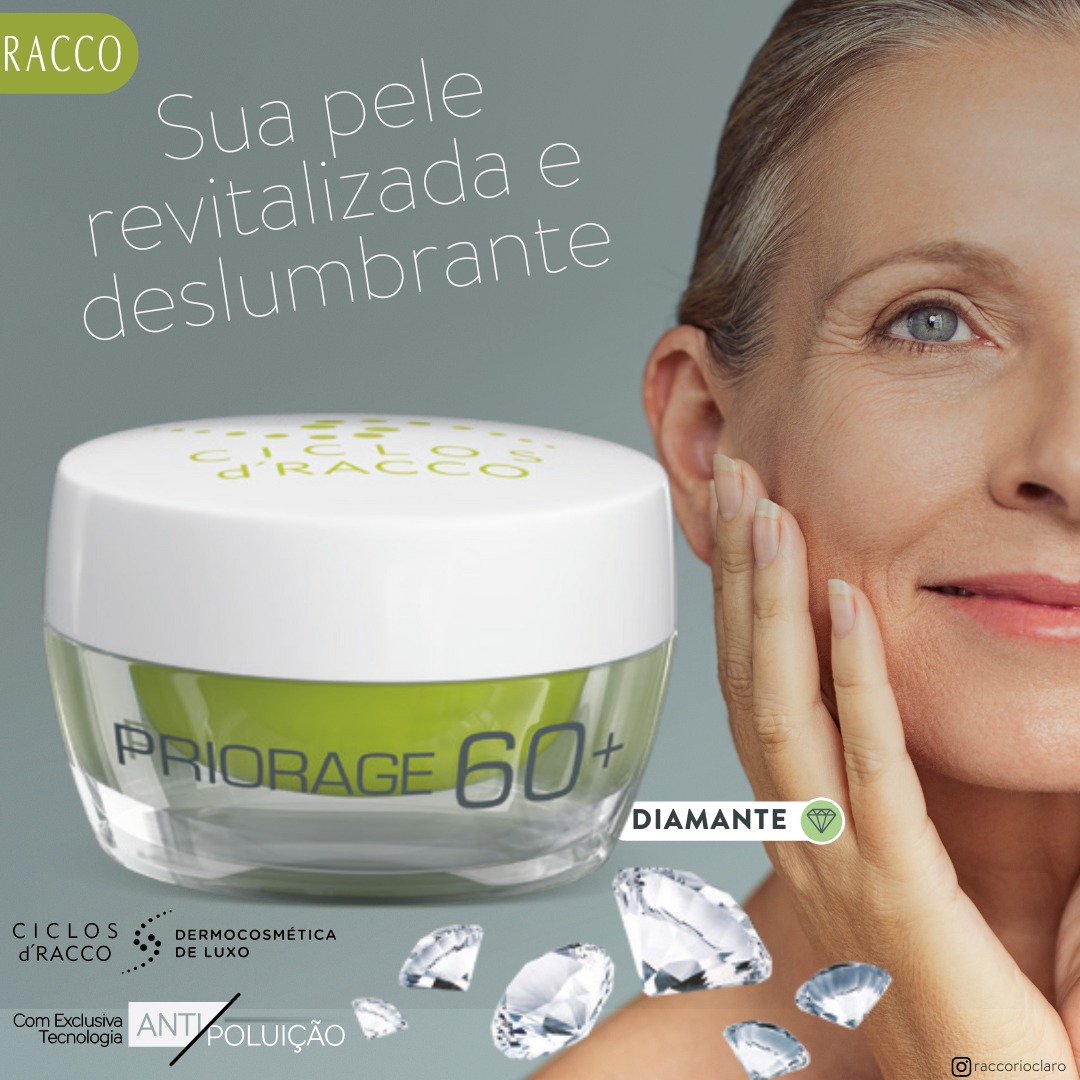 Creme Hidratante Facial Priorage 60+ Ciclos D´Racco - SSM Bellezza e Salute