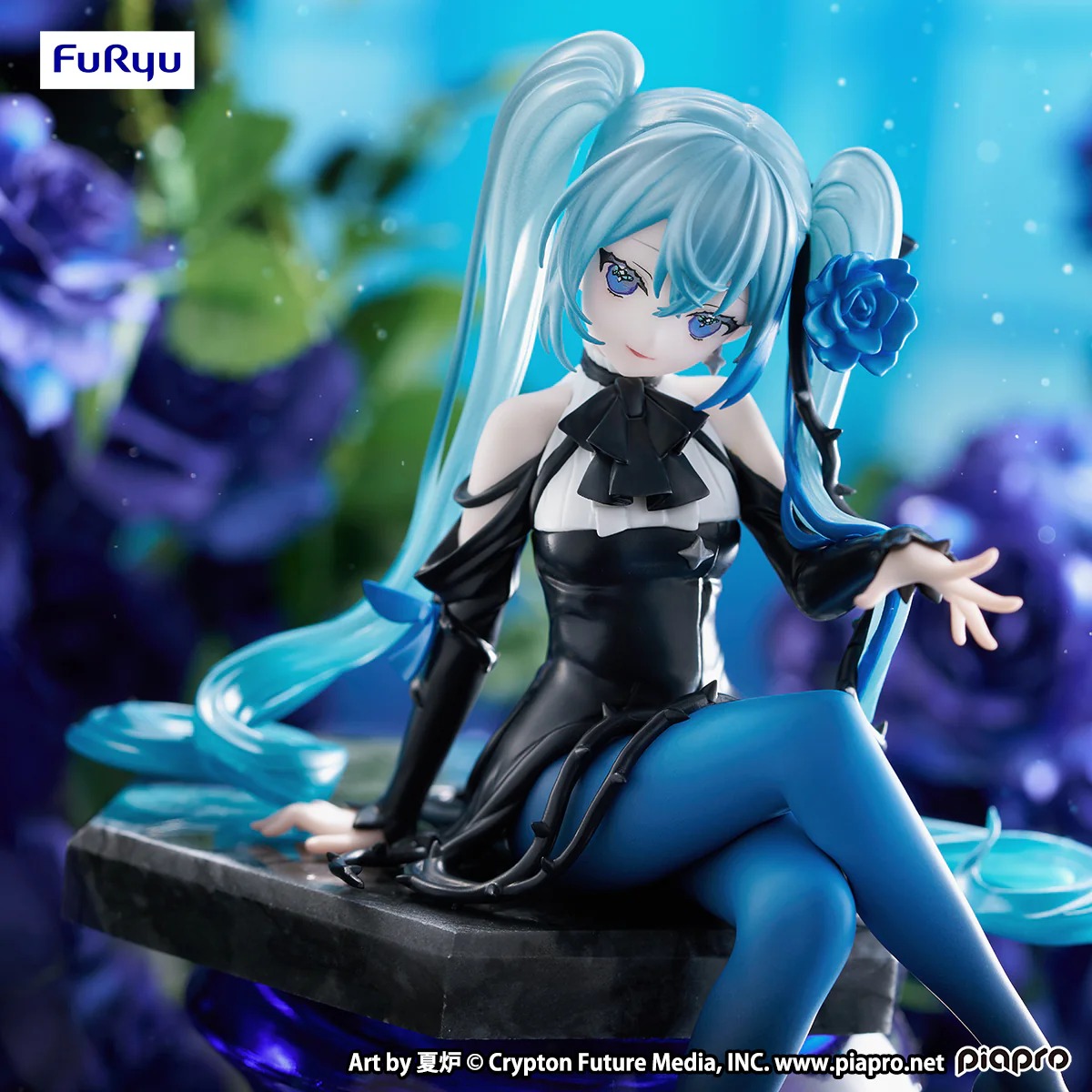 Vocaloid Hatsune Miku Flower Fairy Noodle Stopper Figure Ao Bara FuRyu ...
