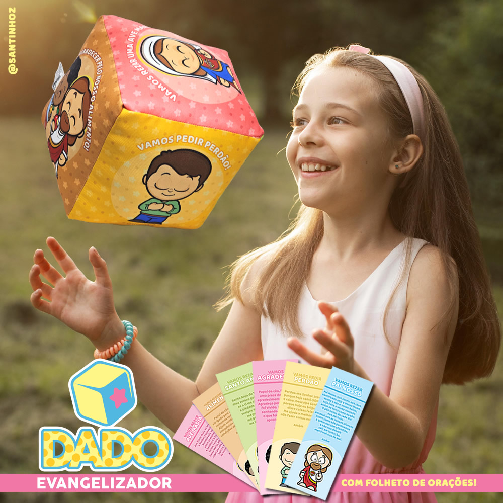 Dado Grande Evangelizador Santinhoz - NK Livros - O paraíso da imaginação