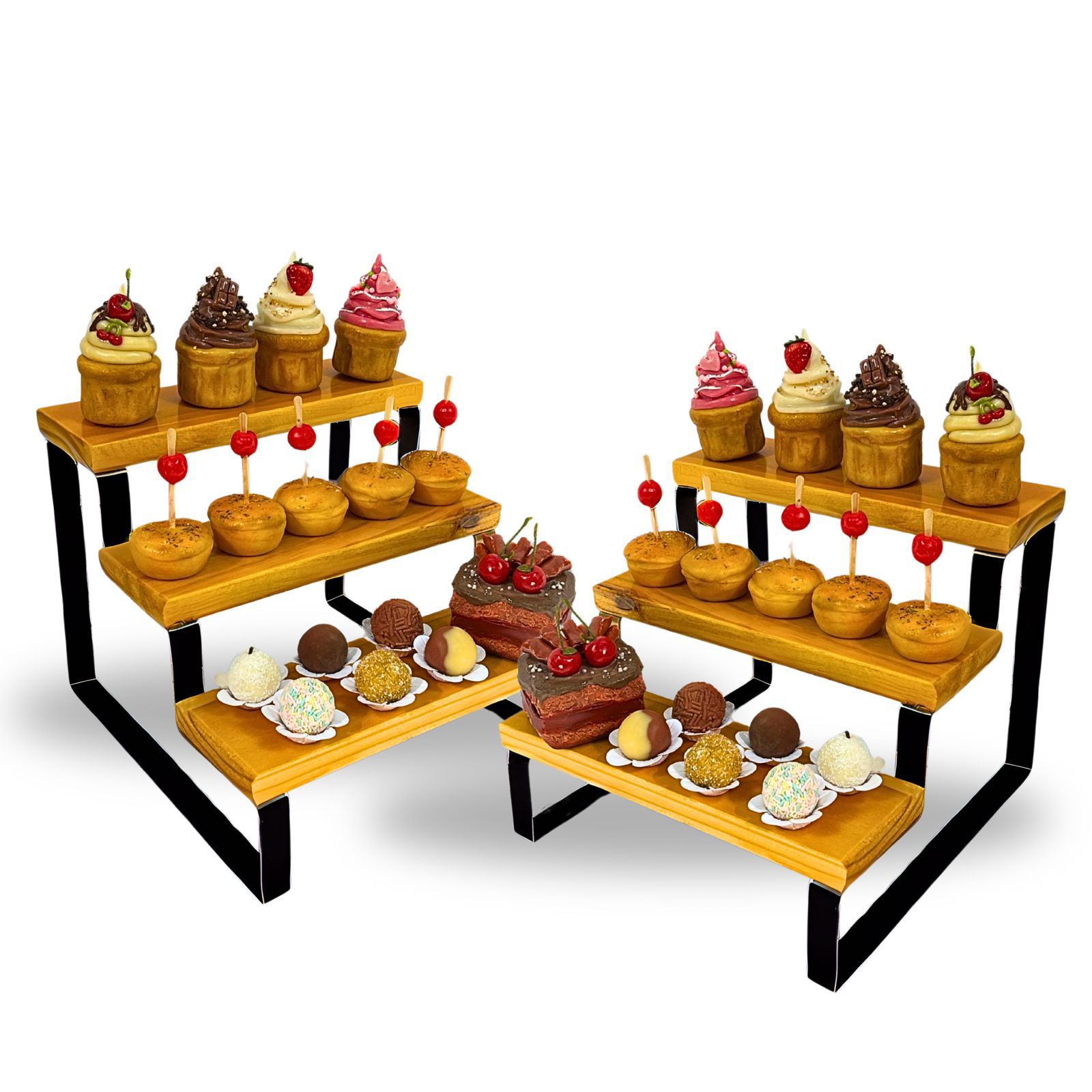Kit com 2 prateleiras para suporte doces/ buffet 3 andares - Art ...
