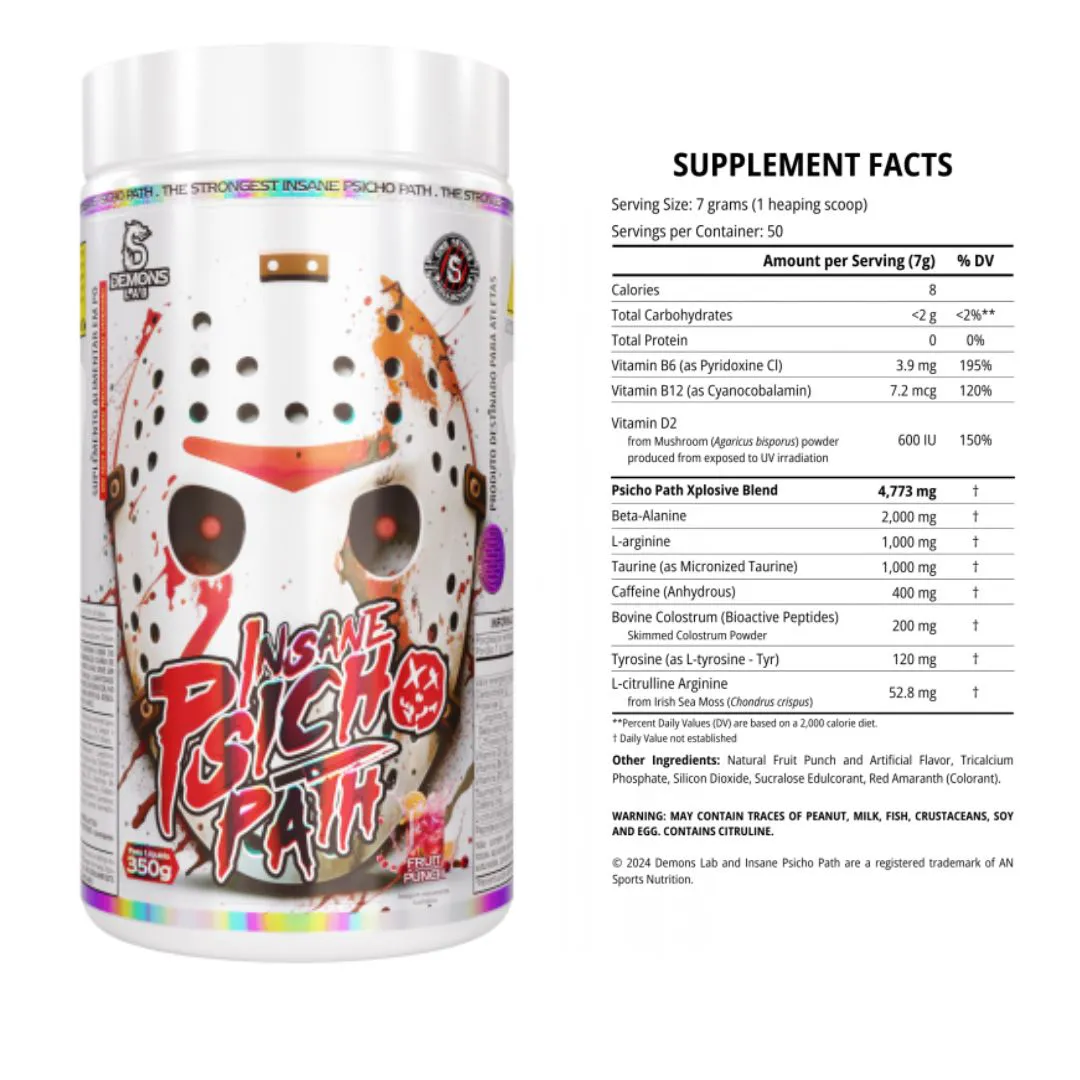 INSANE PSICHOPATH 350G - DEMONS LAB - Macaco Blindado: Comprar ...