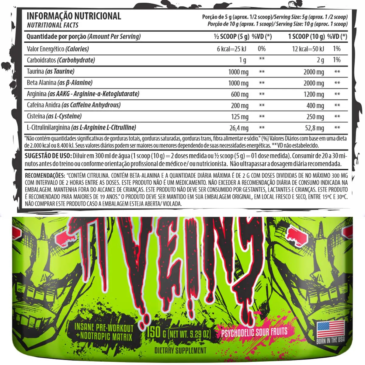 PSYCHO VEINS 300G FRUIT PUNCH - PSYCHO LABZ - Macaco Blindado: Comprar ...