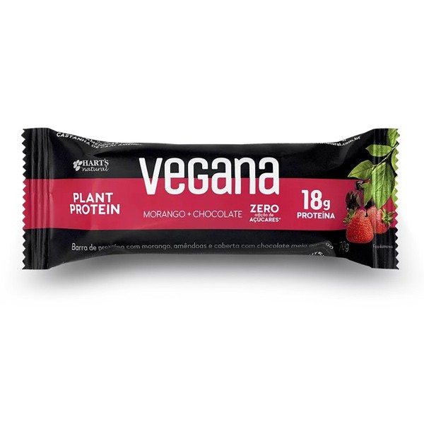 Barra de Proteína Vegana Morango Hart's Display 12x70g - Me Gusta Veg Barra de Proteína Vegana Morango Hart's Display 12x70g - Me Gusta Veg