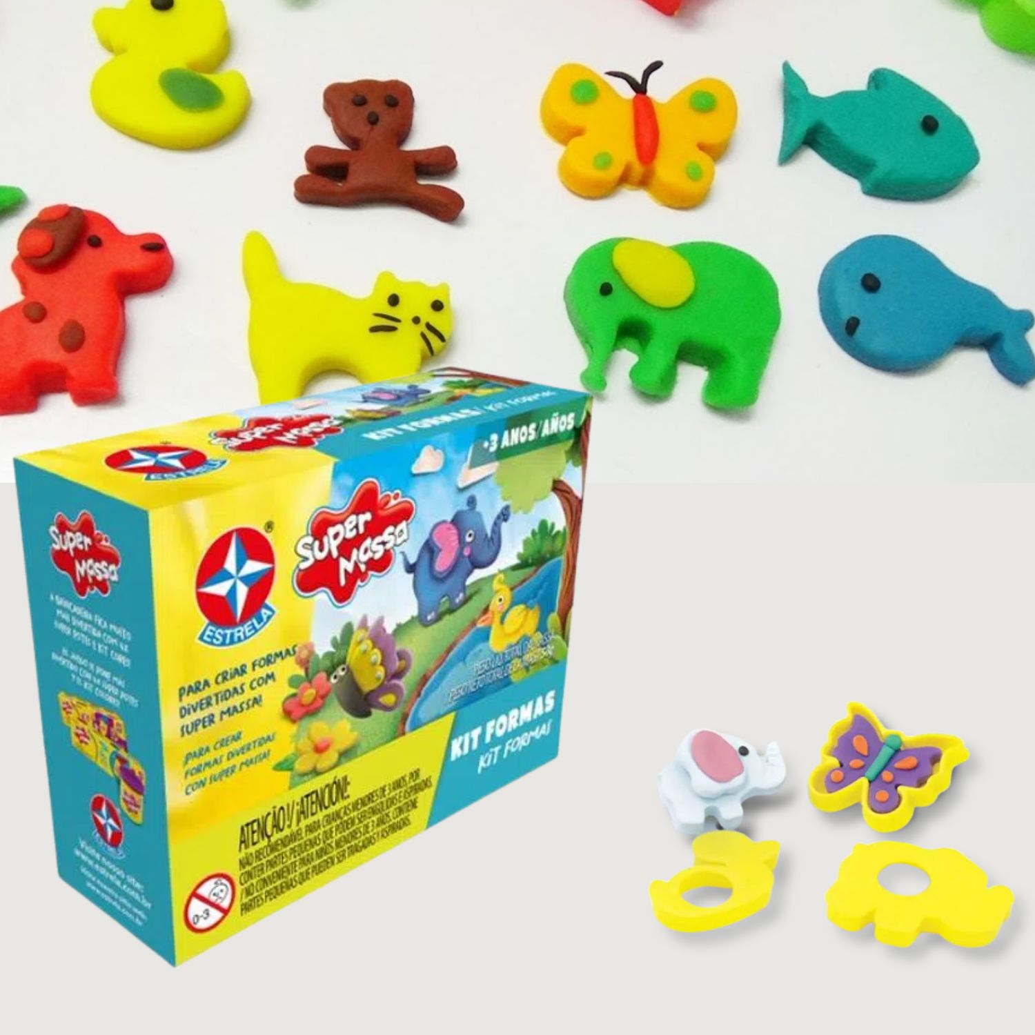 Massinha De Modelar Super Massa Kit Formas Estrela - T-Gift Store