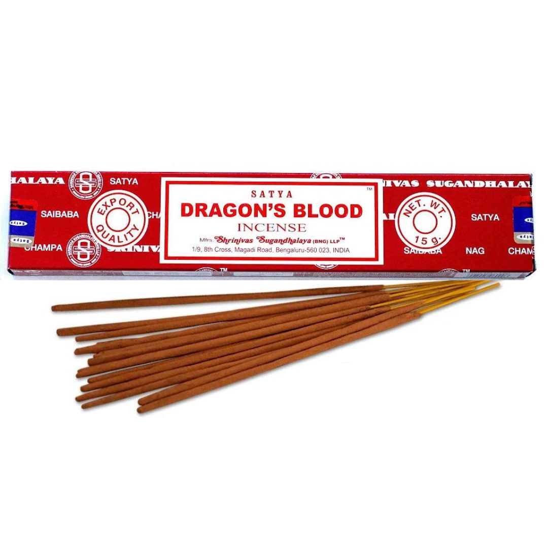 Incenso Satya Massala Vareta - Dragon Blood 15g - Dharma Store: Loja de ...