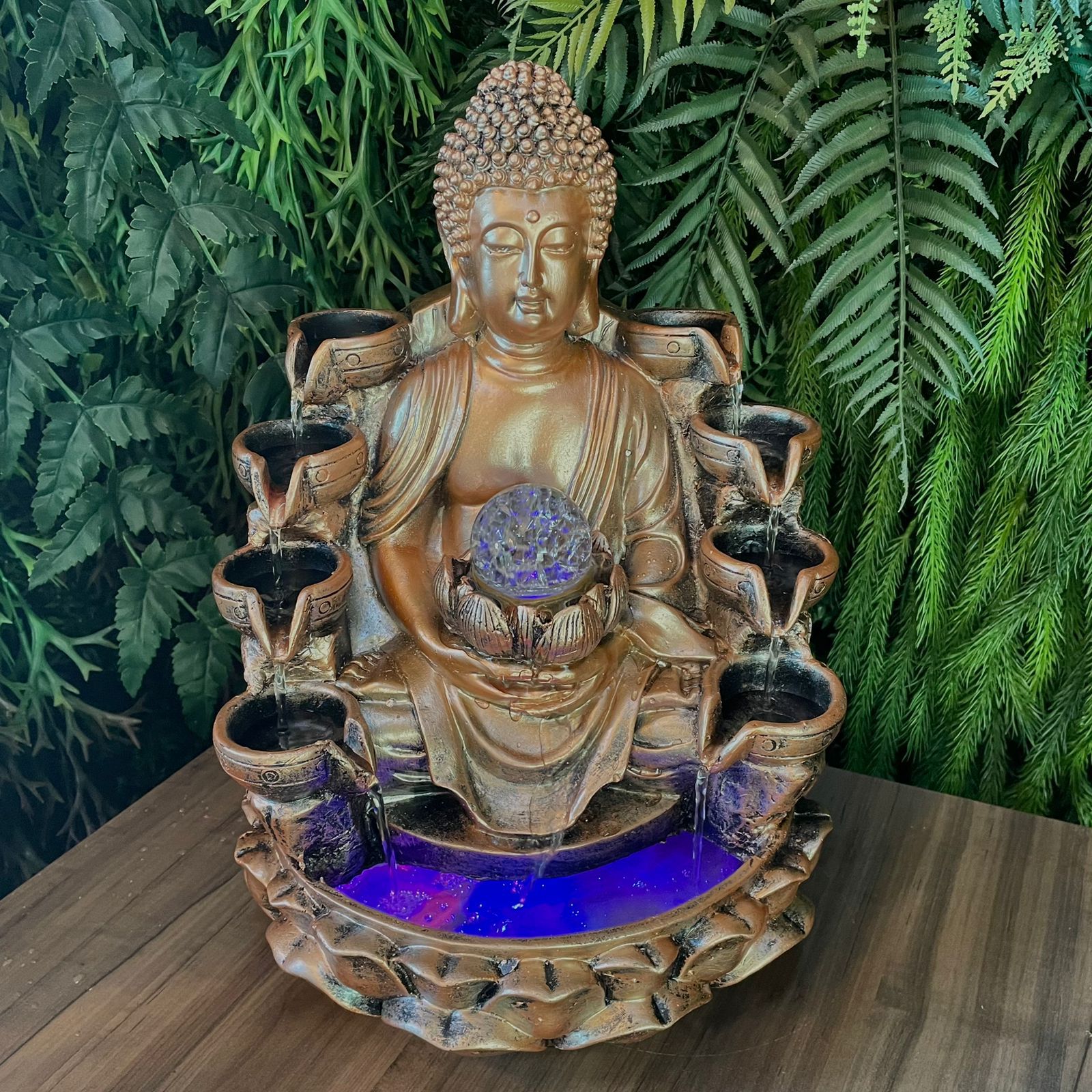Fonte de Água em Resina Buda Rose 8 Quedas - G - Dharma Store: Loja de ...