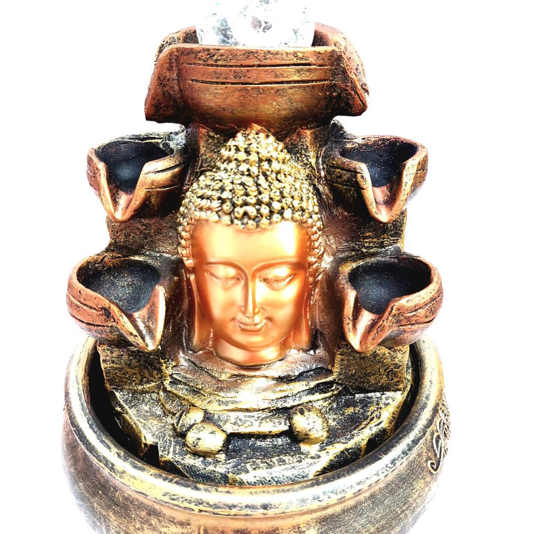 Fonte de Água em Resina Cabeça de Buda Rose com Bola 6Q - P - Atacado ...