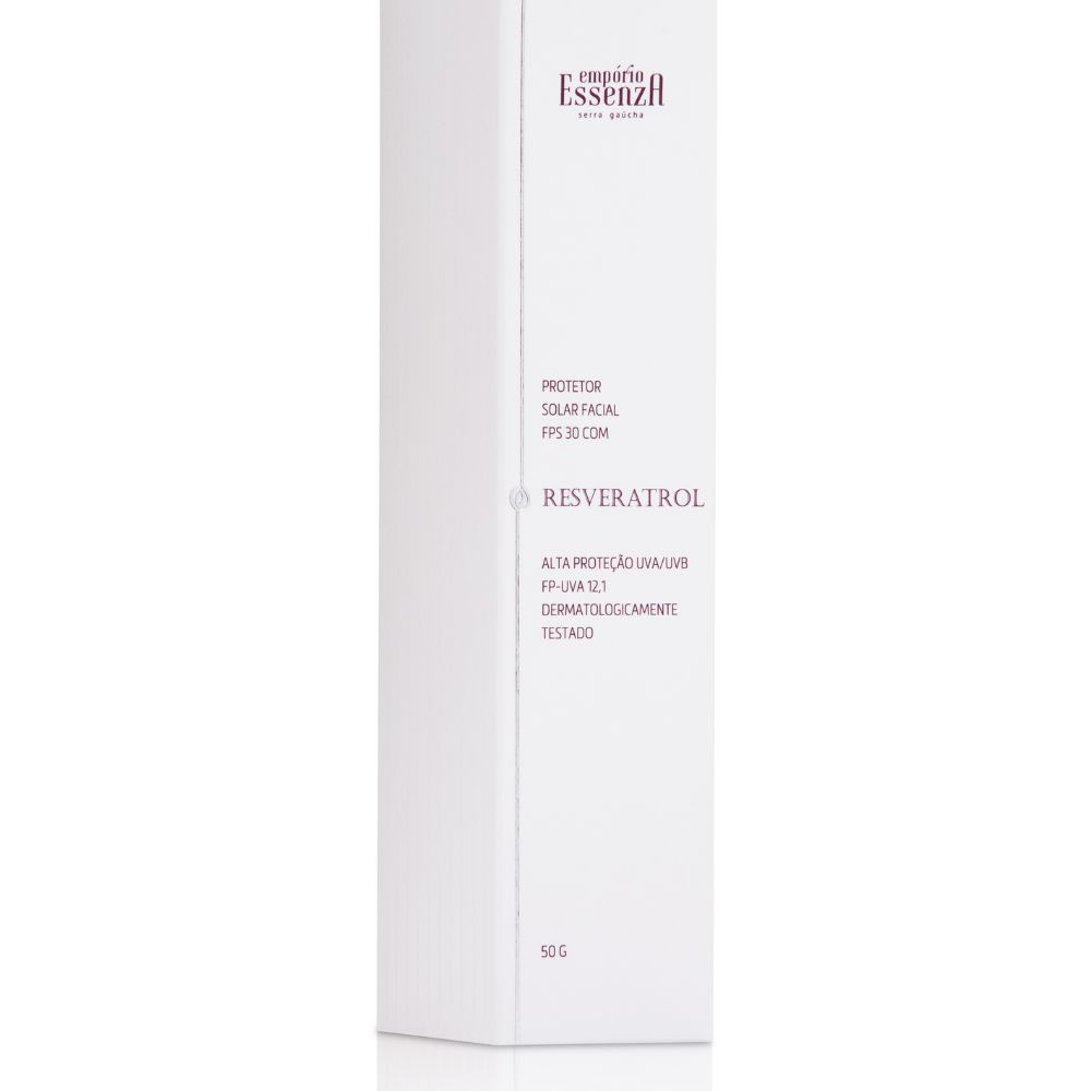 Protetor Solar Facial Fps 30 Com Resveratrol 50g - Empório Essenza ...