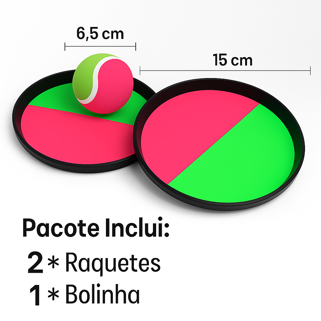 🏓 Diversão com Velcro — Raquetes + Bola que Gruda! - Mega Toys São ...