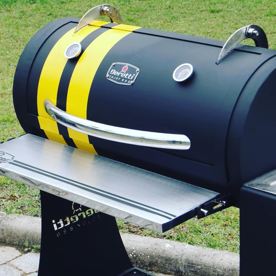 Pit Smoker 16' Tennessee + Chapa e Grill Inox 3mm - Deretti Pit Smoker ...
