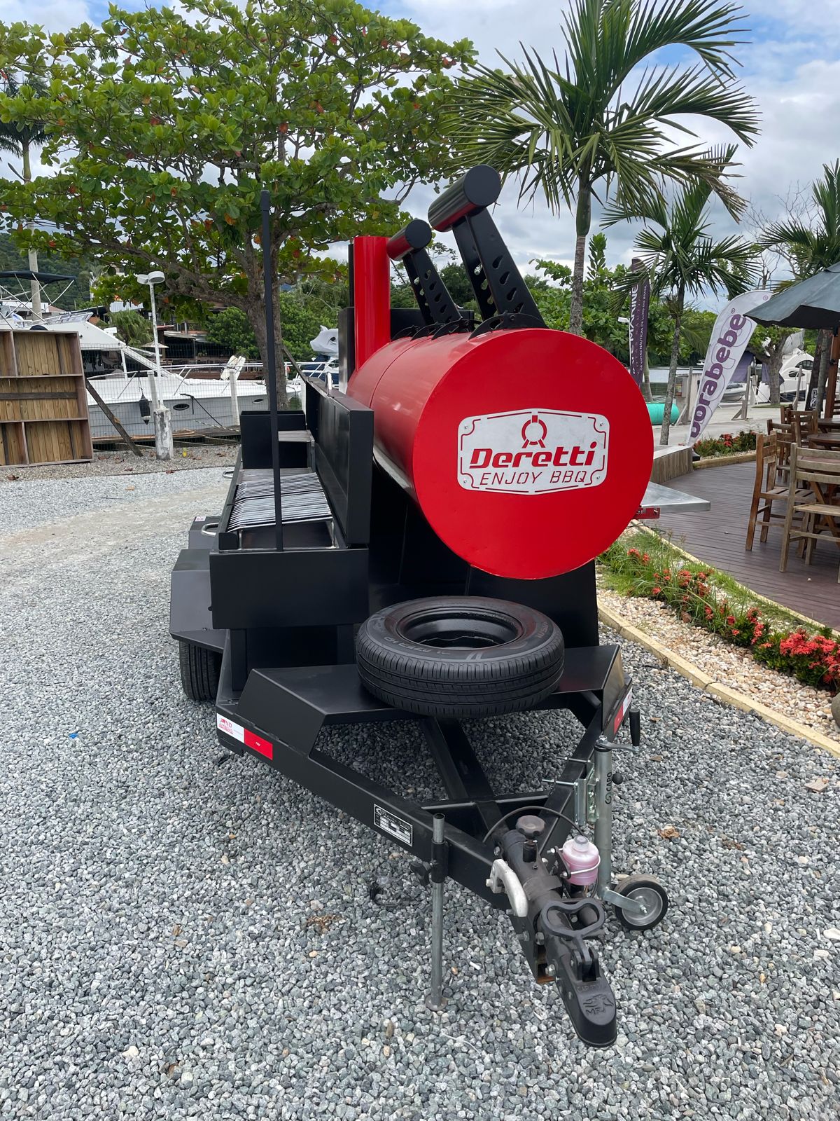 Carretinha 32" Gran Pan-americana - Pit Smoker, Parrilla, Varal e Forno ...