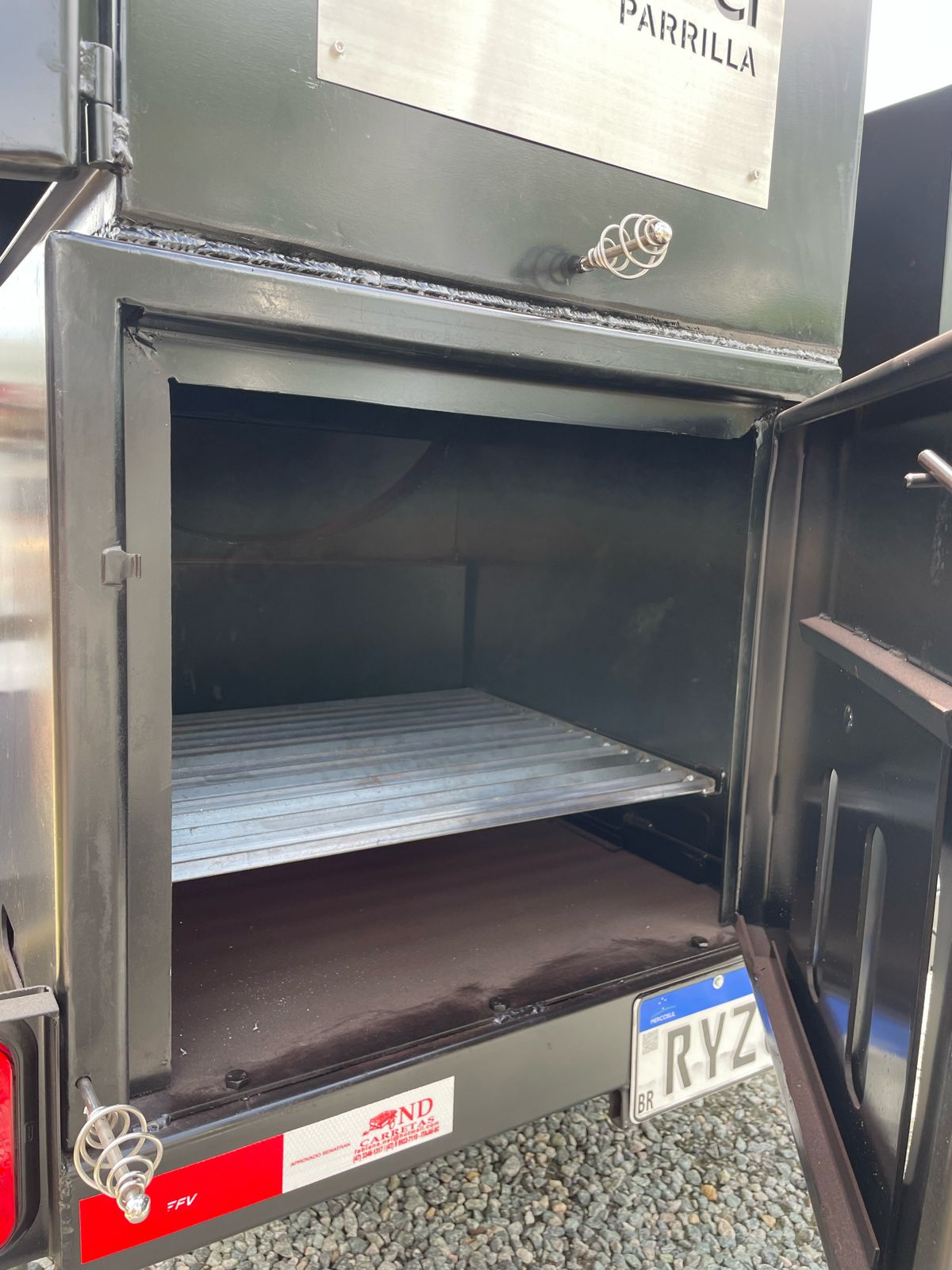 Carretinha 32" Gran Pan-americana - Pit Smoker, Parrilla, Varal e Forno ...