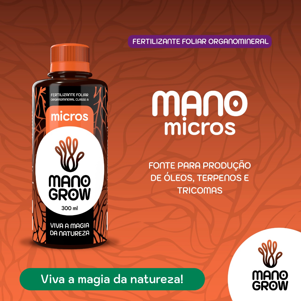 Kit Trio Mano Grow 300mL - Mano Grow - Fertilizante Orgânico e Mineral