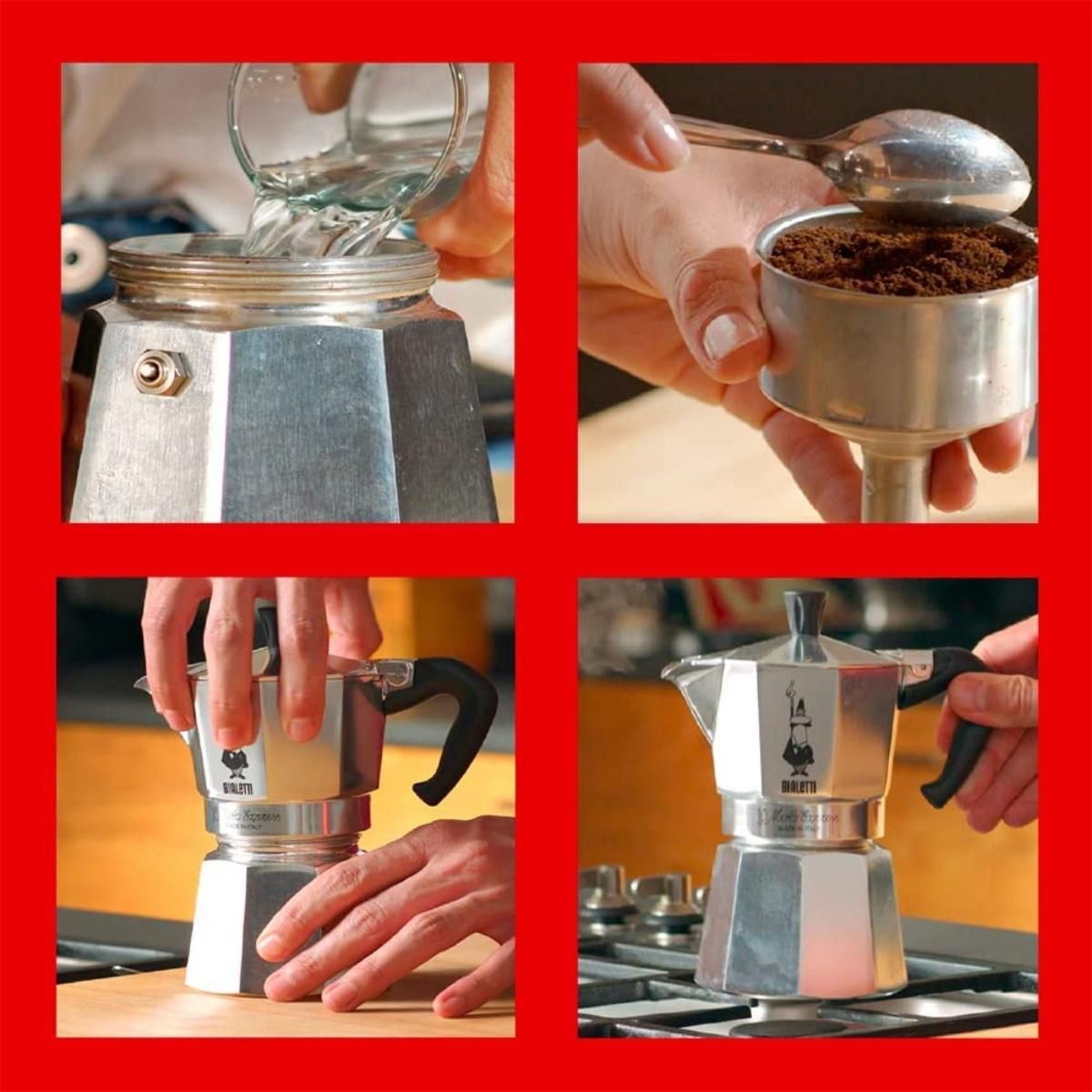 Cafeteira Italiana Bialetti 18 Xícaras Café Moka Express Alumínio ...