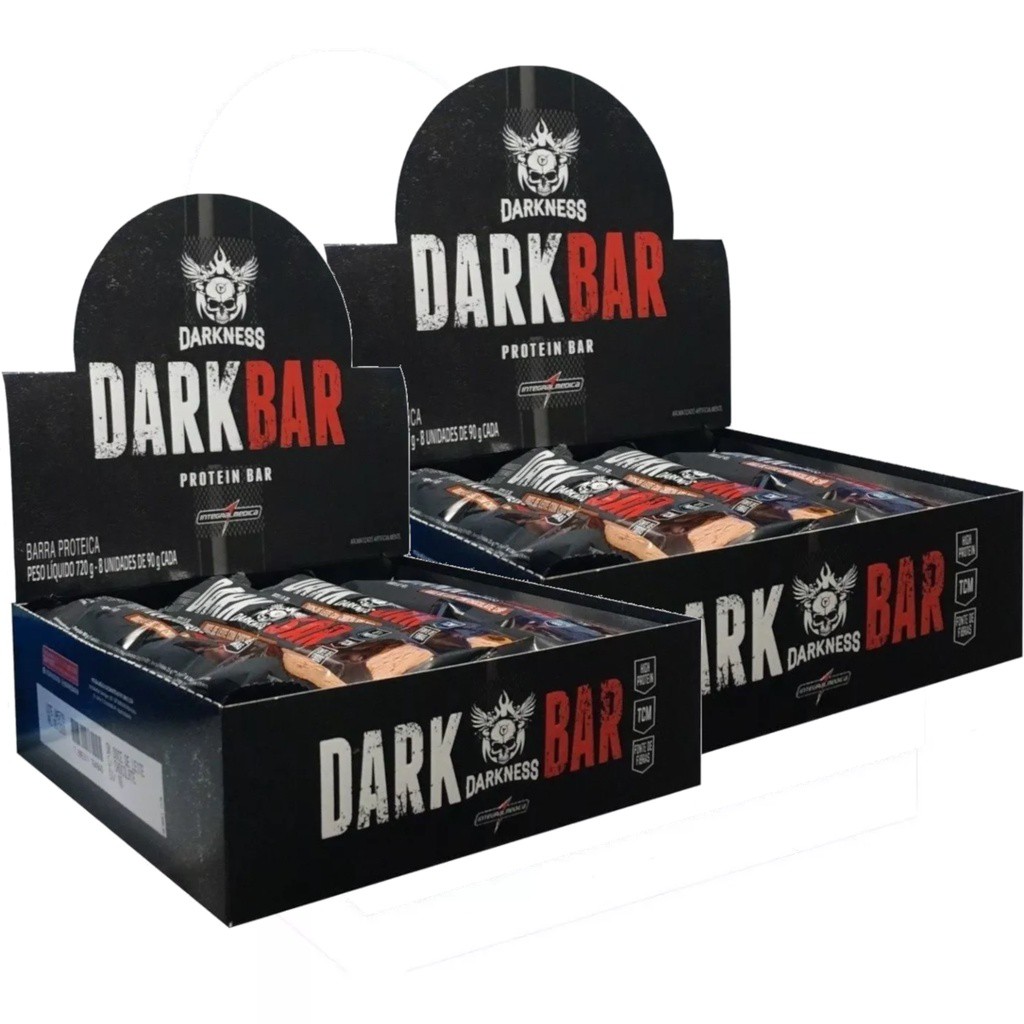 Dark Bar Darkness Caixa Com 8 unidades 90g Integramedica - R4 SUPLEMENTOS
