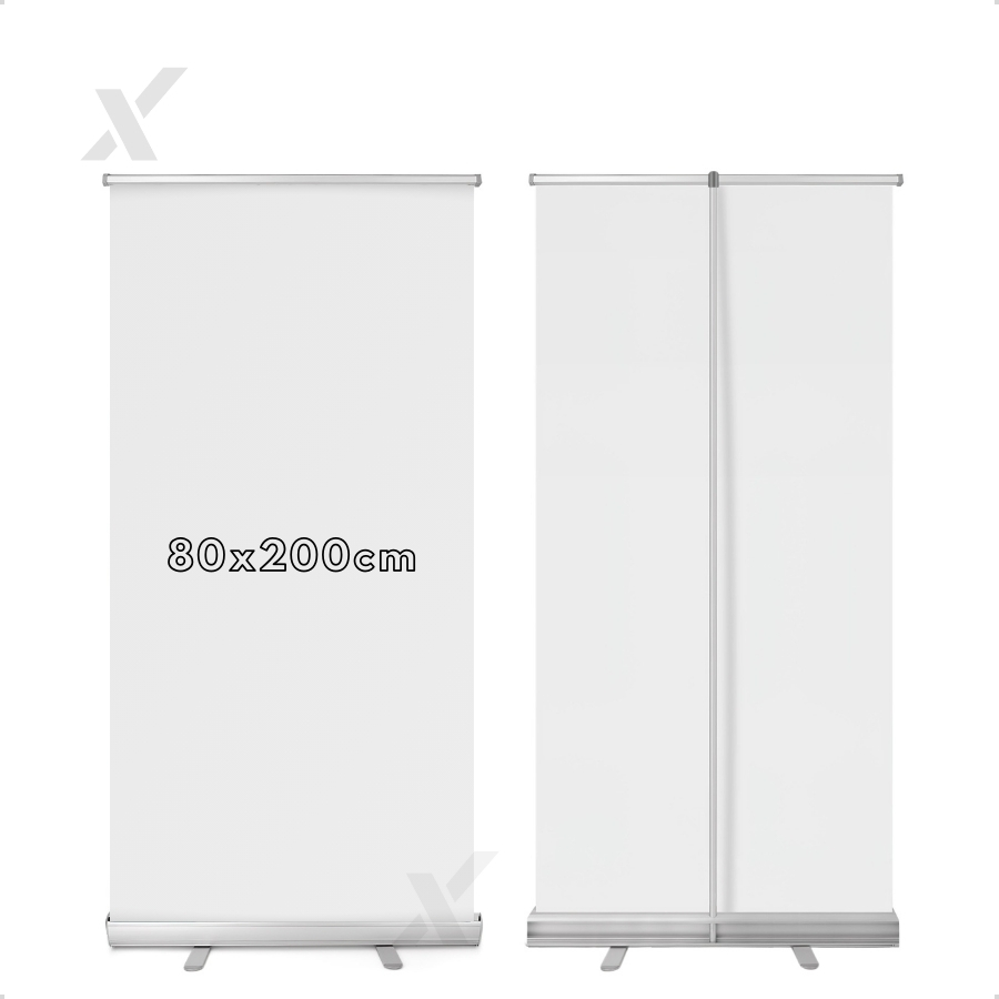 Porta Banner Roll-up Suporte Banner Estrutura 80x200cm - FIXCOM | Distribuidora de Produtos para ...