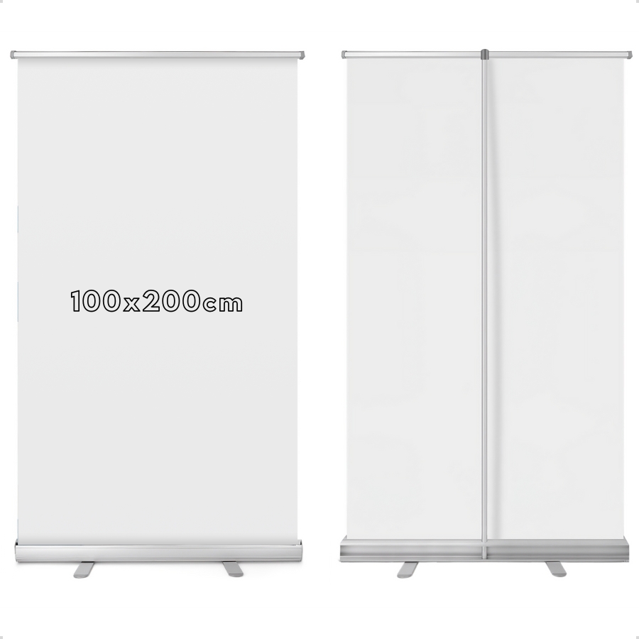 Porta Banner Roll-up 100x200cm Suporte Banner Estrutura com Bolsa ...