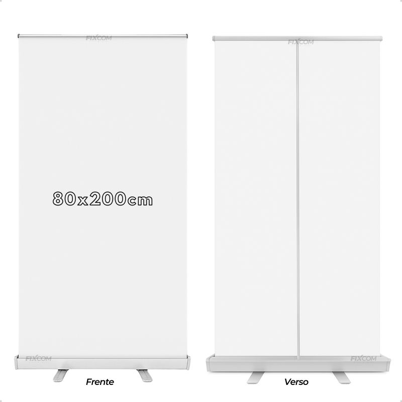 Porta Banner Roll Up 80 X 200 Cm Suporte Retrátil Com Bolsa - FIXCOM ...