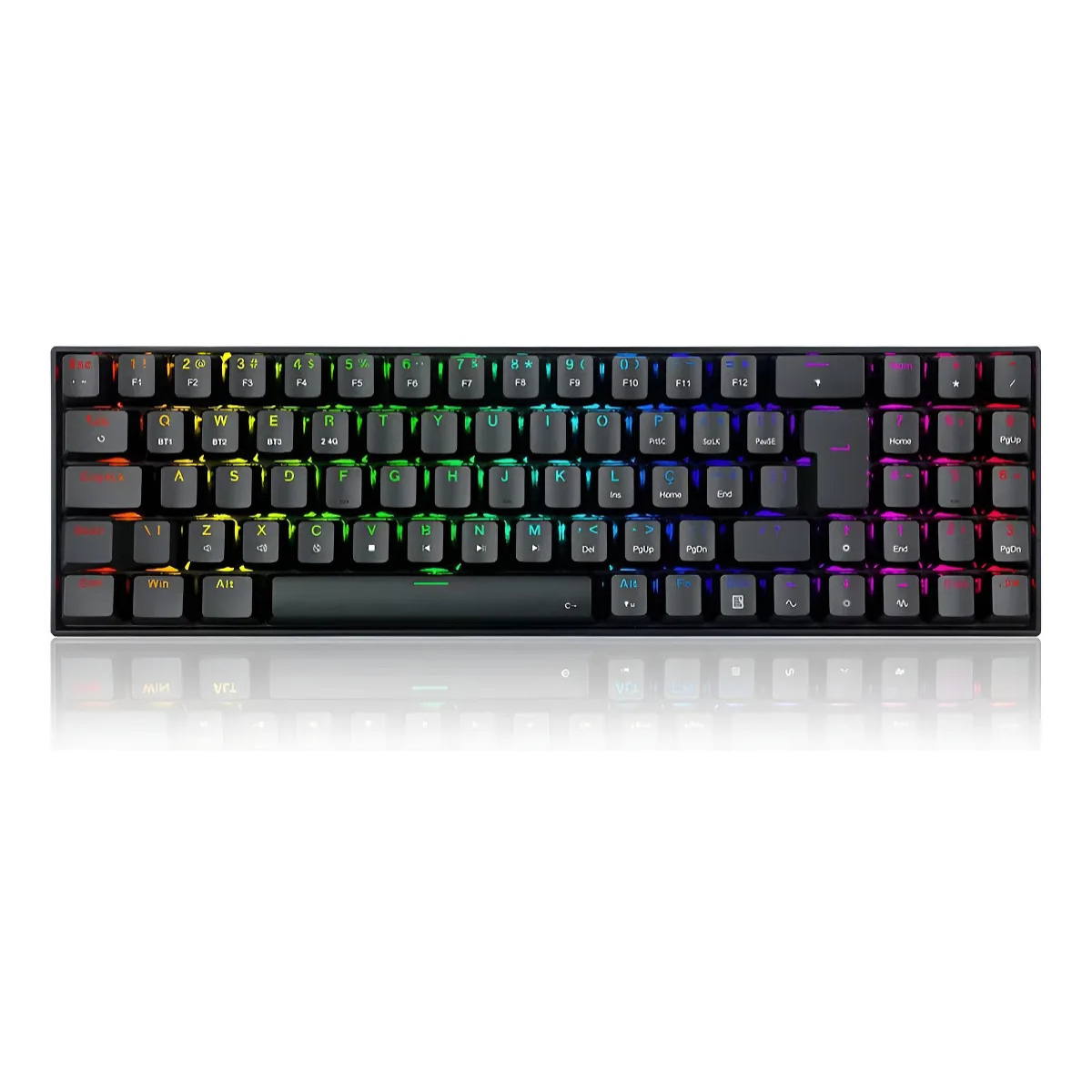 Teclado Mecânico Gamer Zed Pro Rgb Preto Switch Marrom - Shopptek
