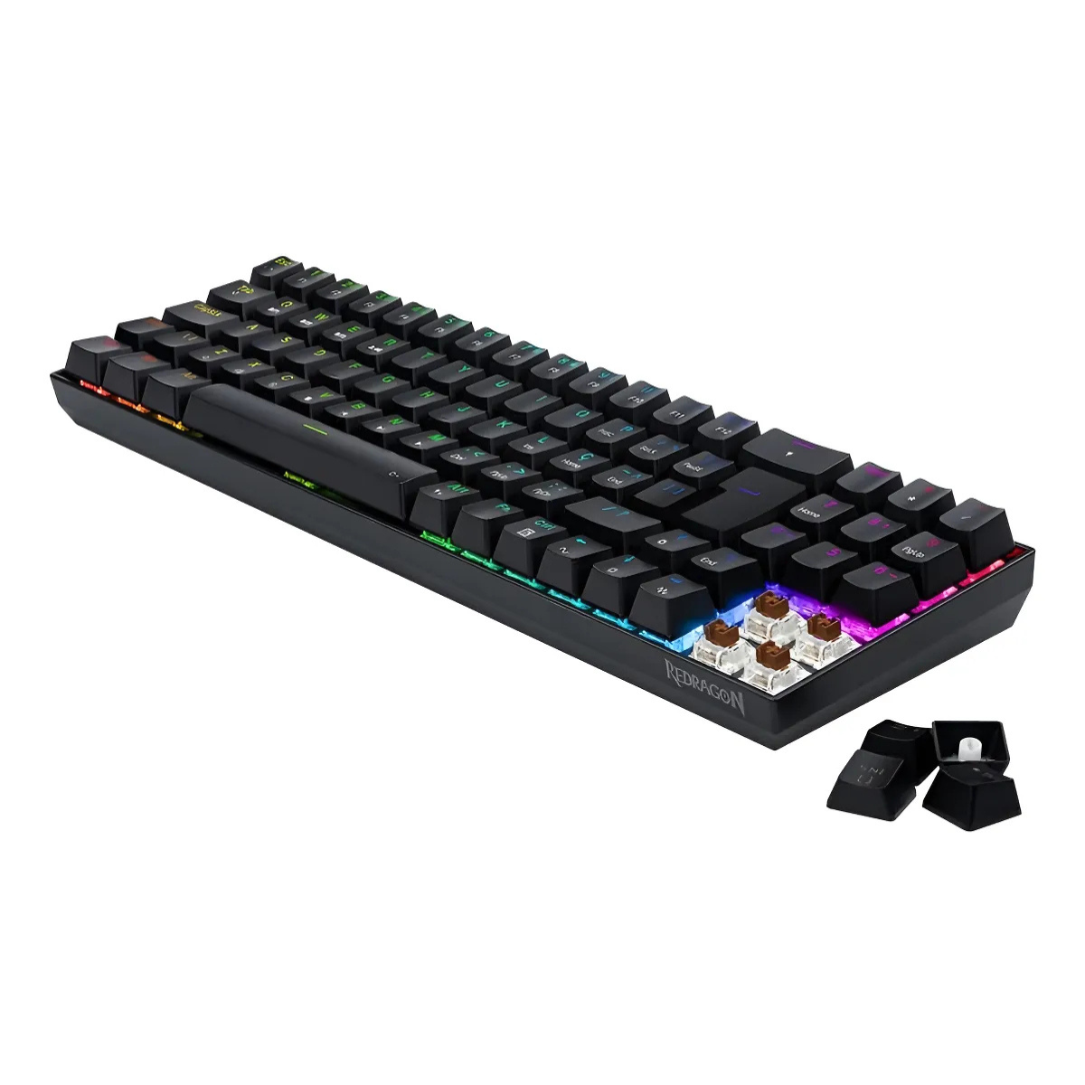 Teclado Mecânico Gamer Zed Pro Rgb Preto Switch Marrom - Shopptek
