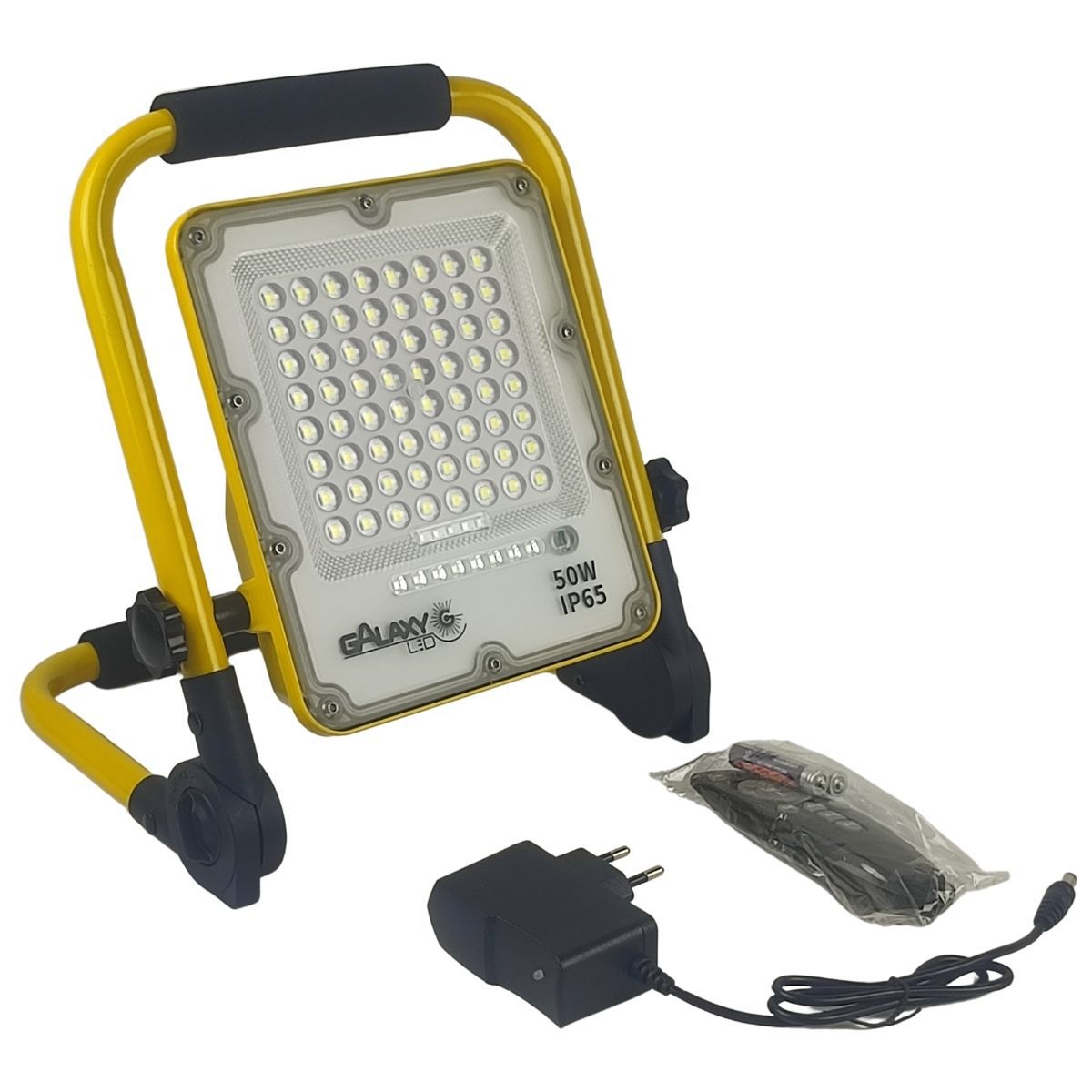 REFLETOR LED PORTATIL 50W 6500K RECARREGAVEL BIVOLT COM CONTROLE REMOTO ...
