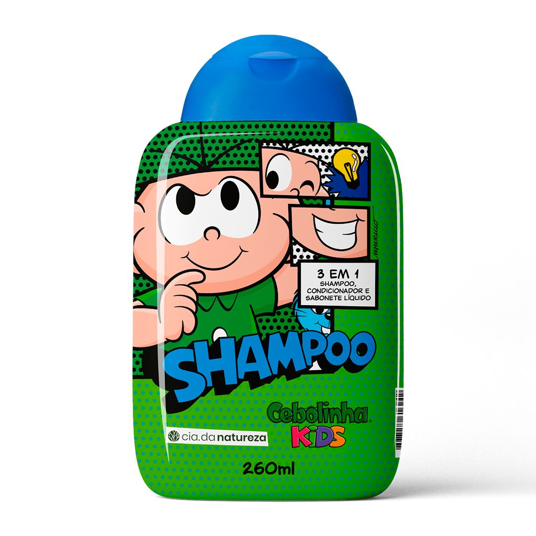 Kit Cebolinha Shampoo 3 em 1 e Gel Fixador Infantil Todos os Tipos de ...