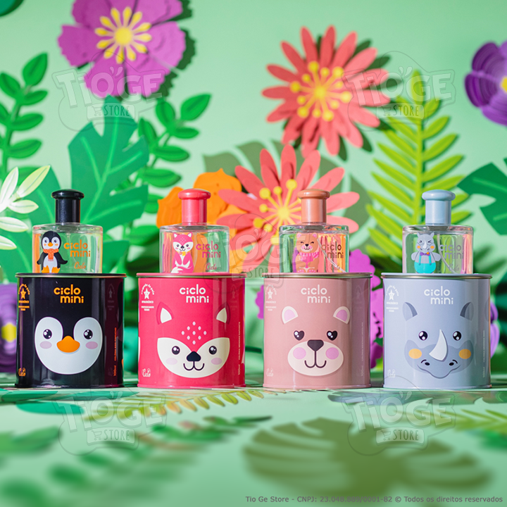 Perfume Infantil Pingucho Ciclo Mini Deo Colônia com Lata Personalizada ...
