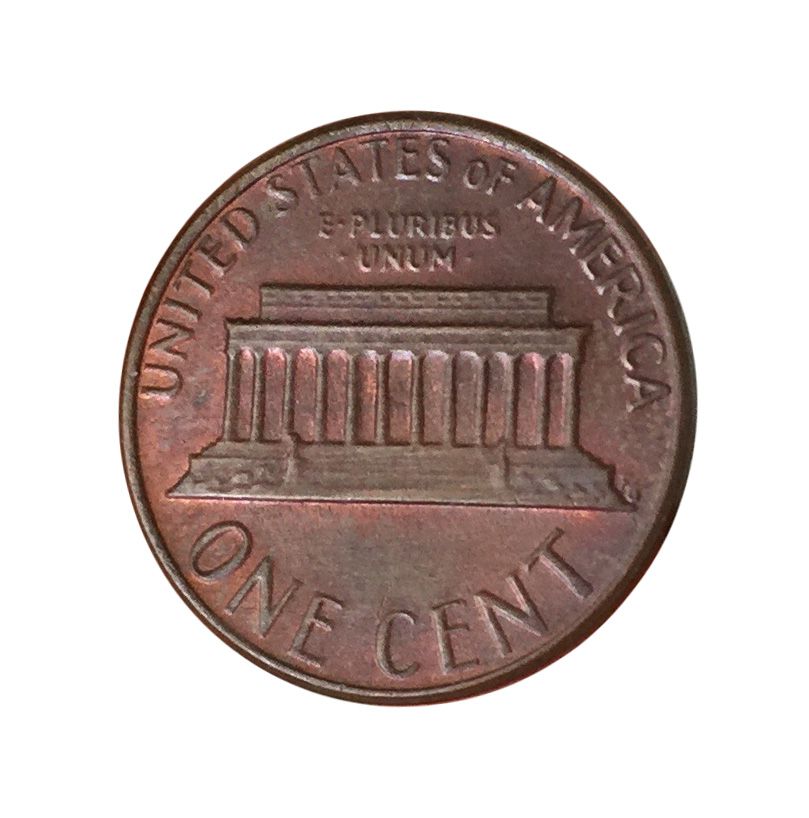 Numismática. Moeda de Vários Metais dos Estados Unidos One Cent 1982 ...