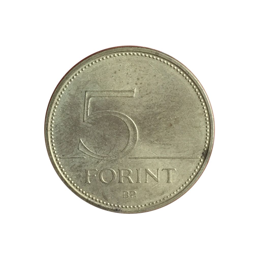 Numismática. Moeda de Vários Metais da Hungria 5 Forint 1993 - BP ...